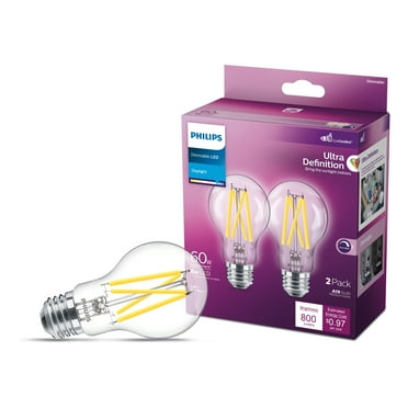 Philips LED 40-Watt ST19 Filament Straight Tubular Light Bulb, Clear ...