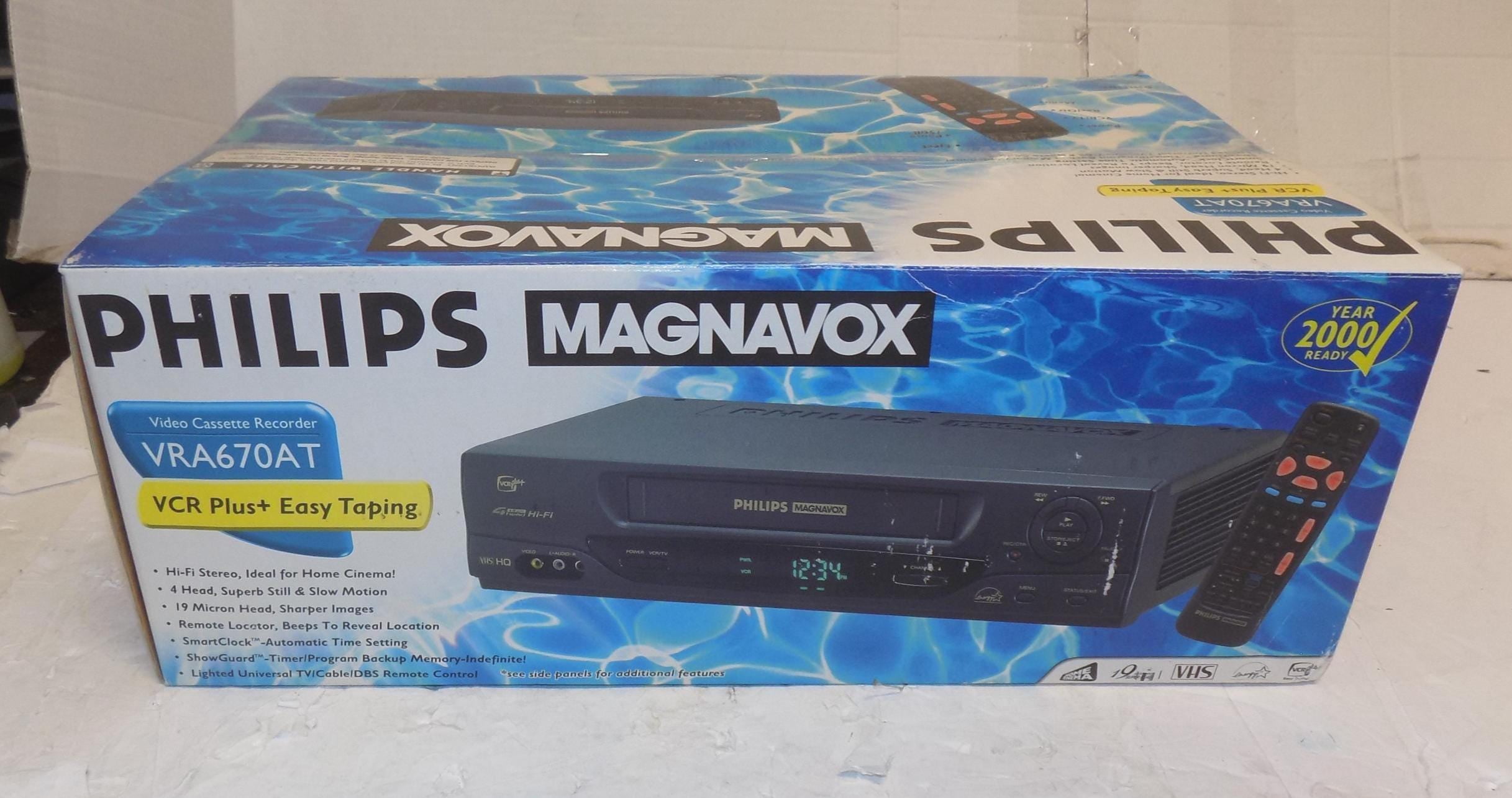 Philips VRA670at Stereo 4 Head VHS VCR with Hdmi Adapter - Walmart.com