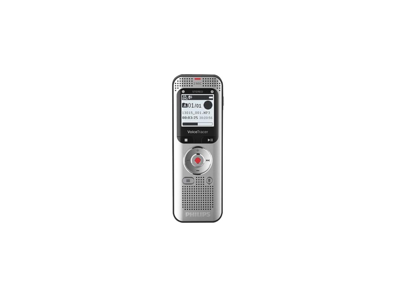 Philips Voice Tracer Audio Recorder 8 GBSD, microSD Supported - 1.3" LCD - MP3, WAV - Headphone ...
