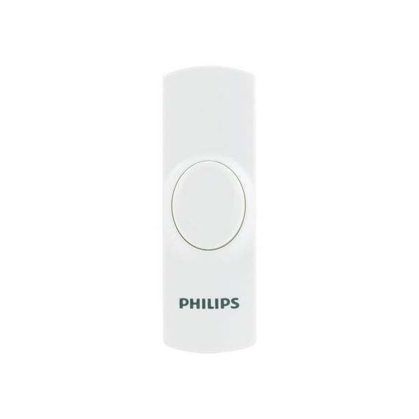 Philips Wireless Push Button Doorbell, White, DES4110R/27 - Walmart.com