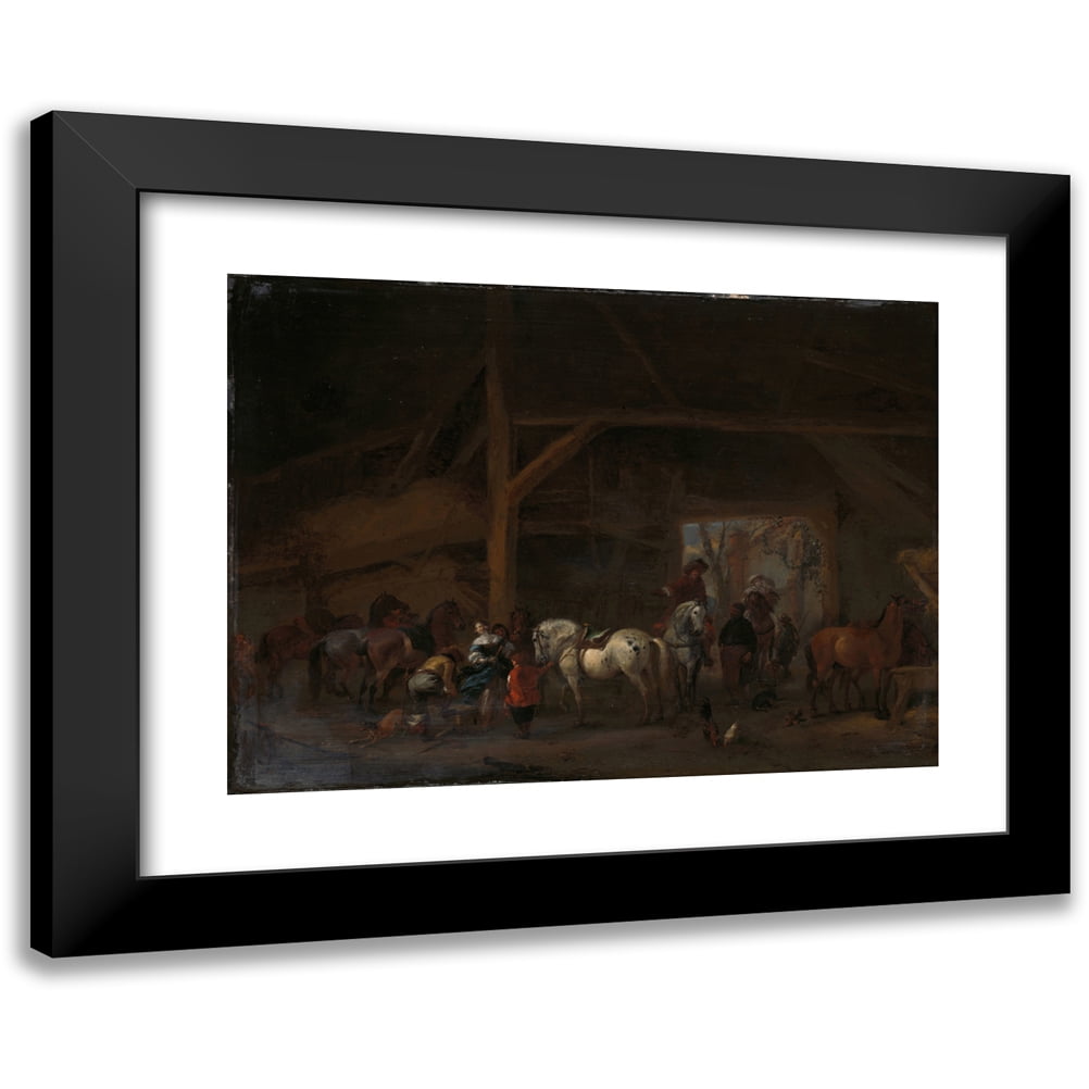 Philips Wouwerman 14x11 Black Modern Framed Museum Art Print Titled - A ...