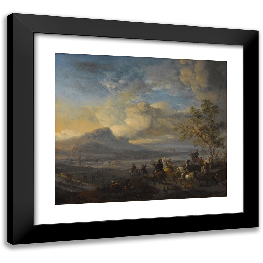 Philips Wouwerman 16x15 Black Modern Framed Museum Art Print Titled ...