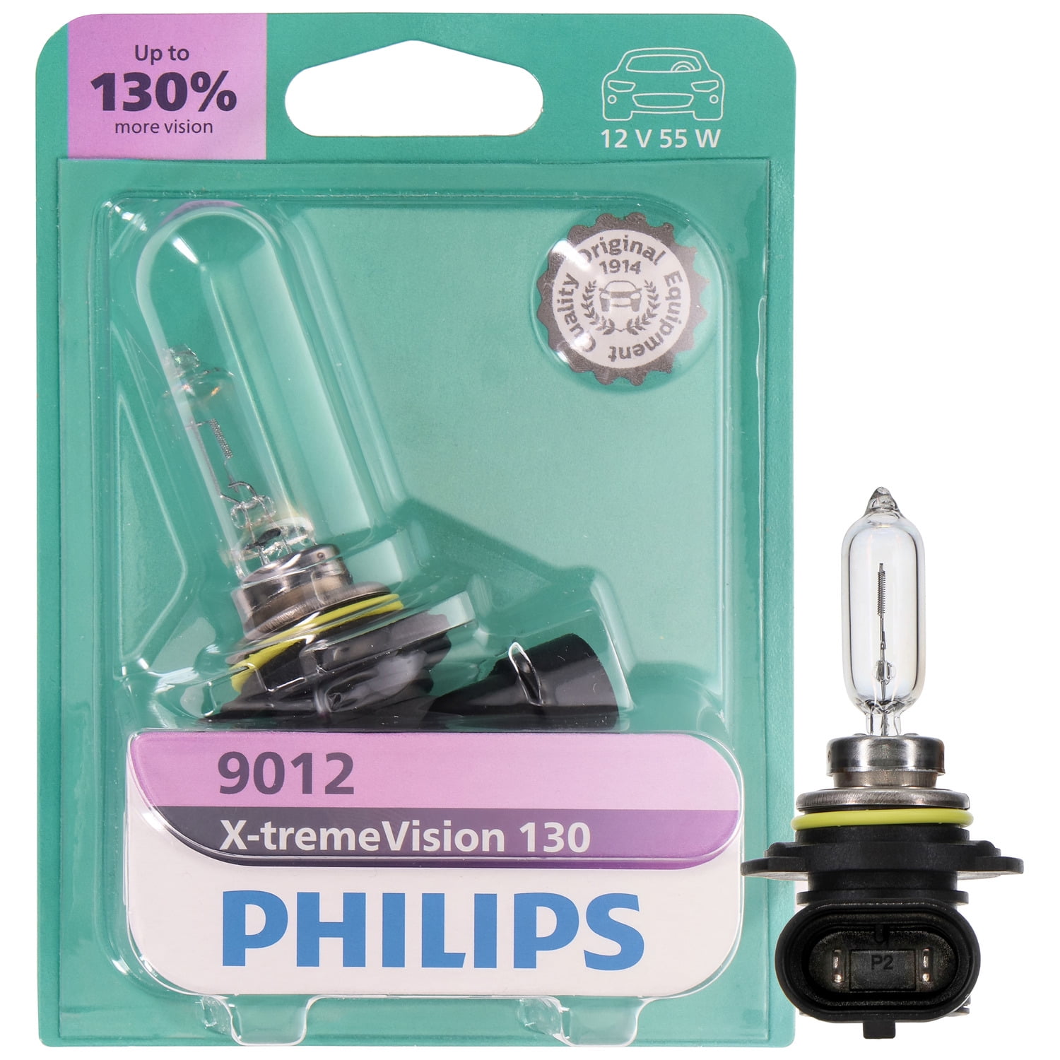 Philips X-tremeVision 130 9012 Halogen Headlight Bulb, 1 pack, Fits ...