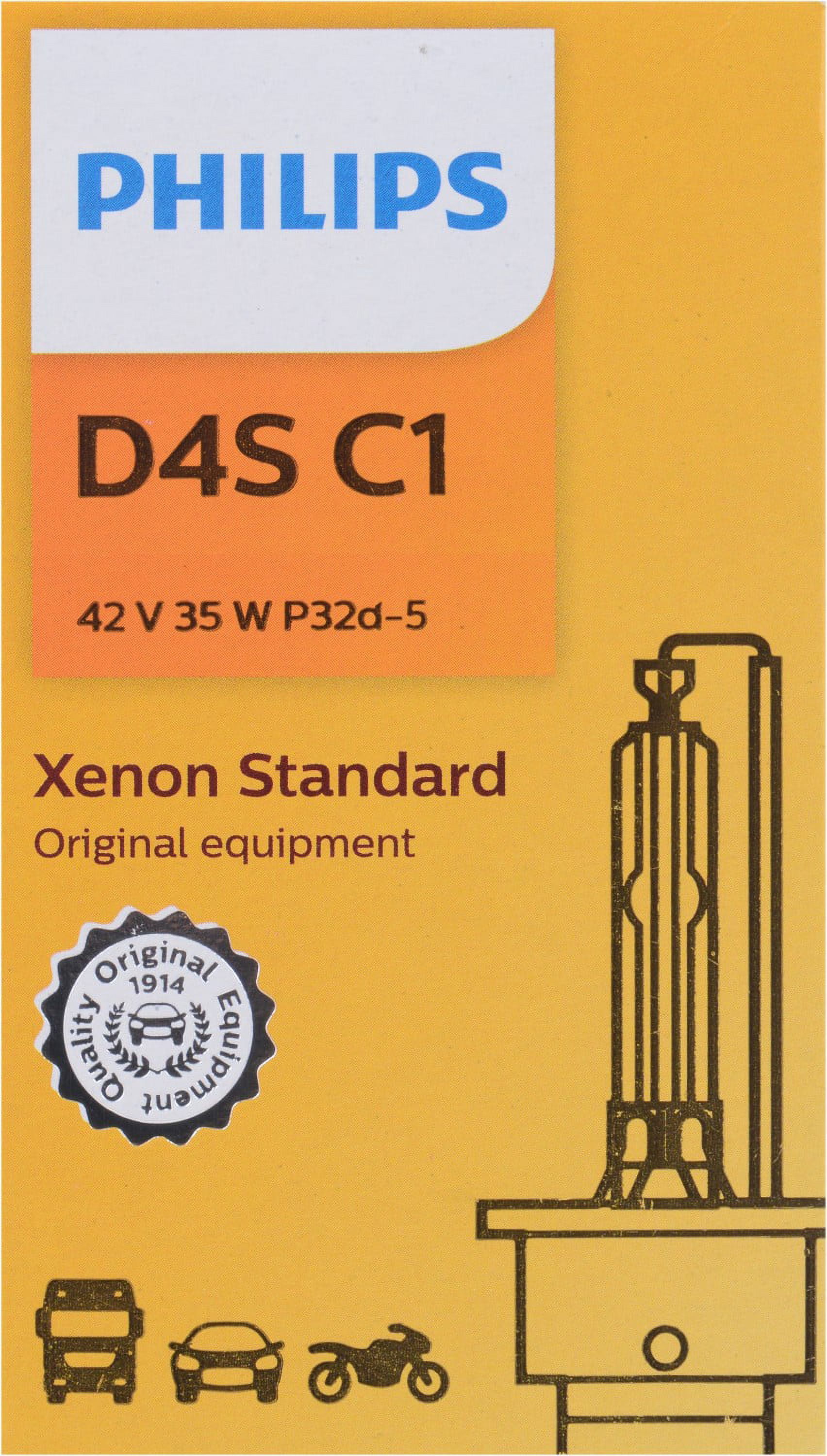 Philips Xenon Hid Lamp D4S, , , Always Change In Pairs! - Walmart.com