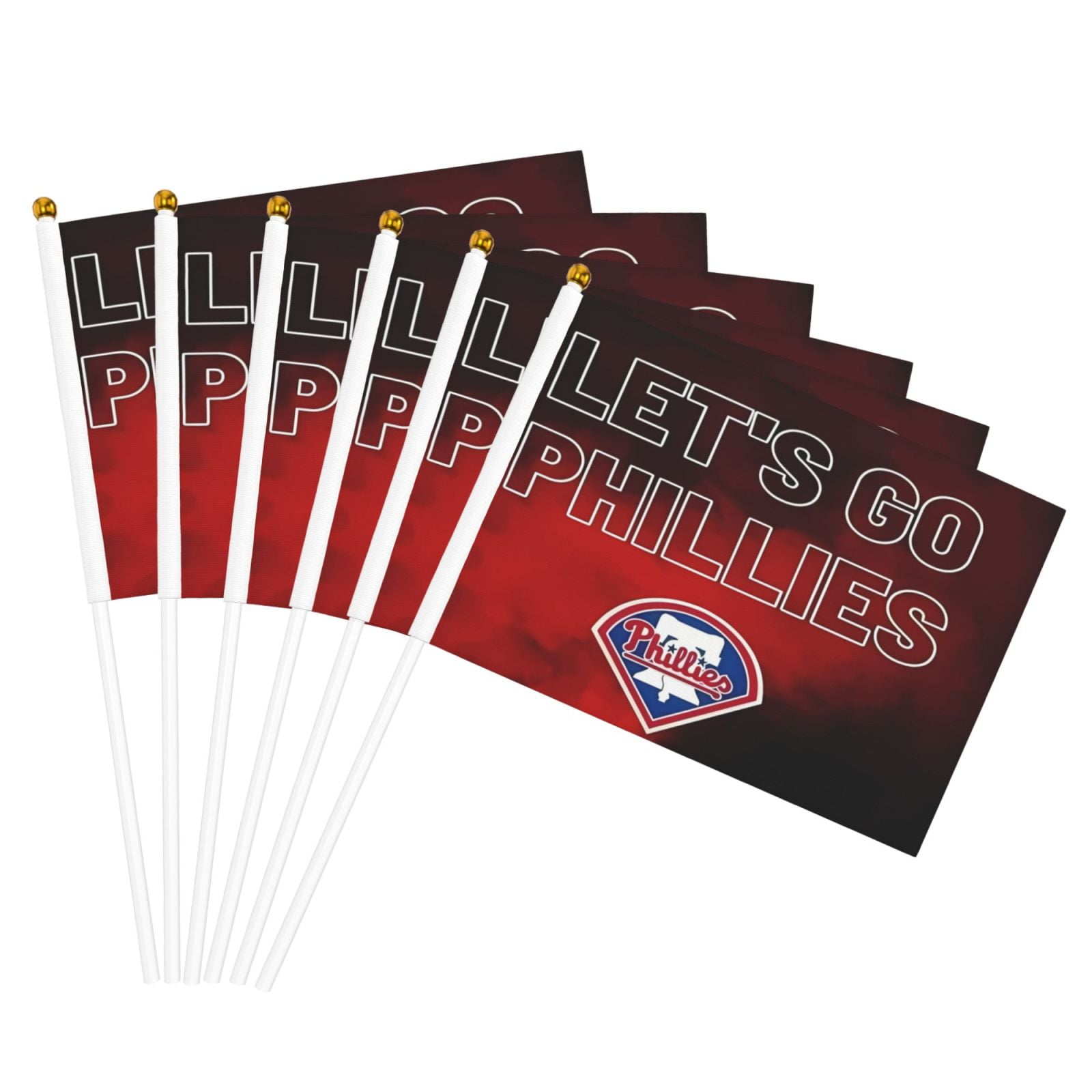 Phillies Baseball Team Custom Double Sided Hand Waving Flag Multi-Pack ...