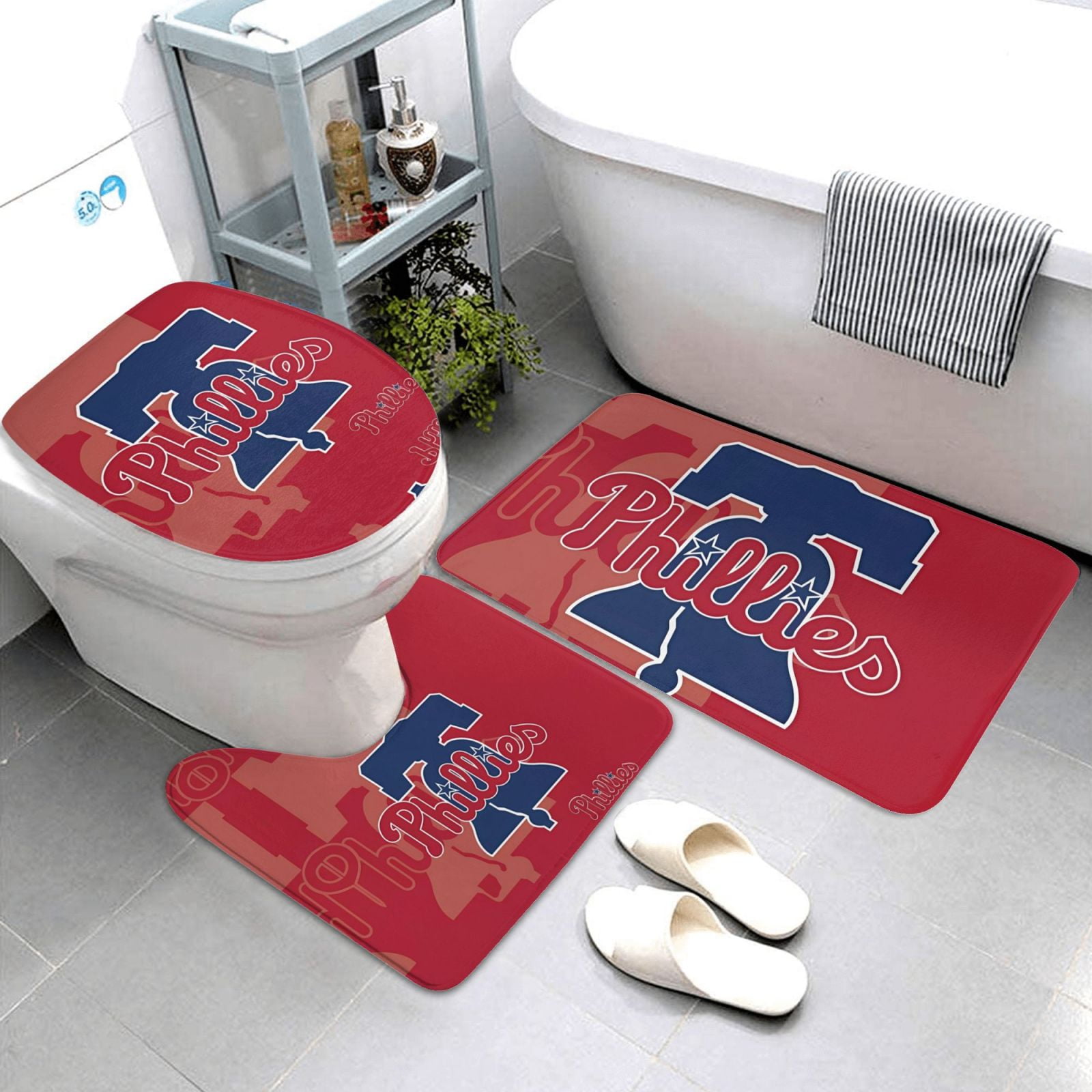 Phillies Baseball Team Custom Luxury Flannel Bathroom Rug Set of 3 ...