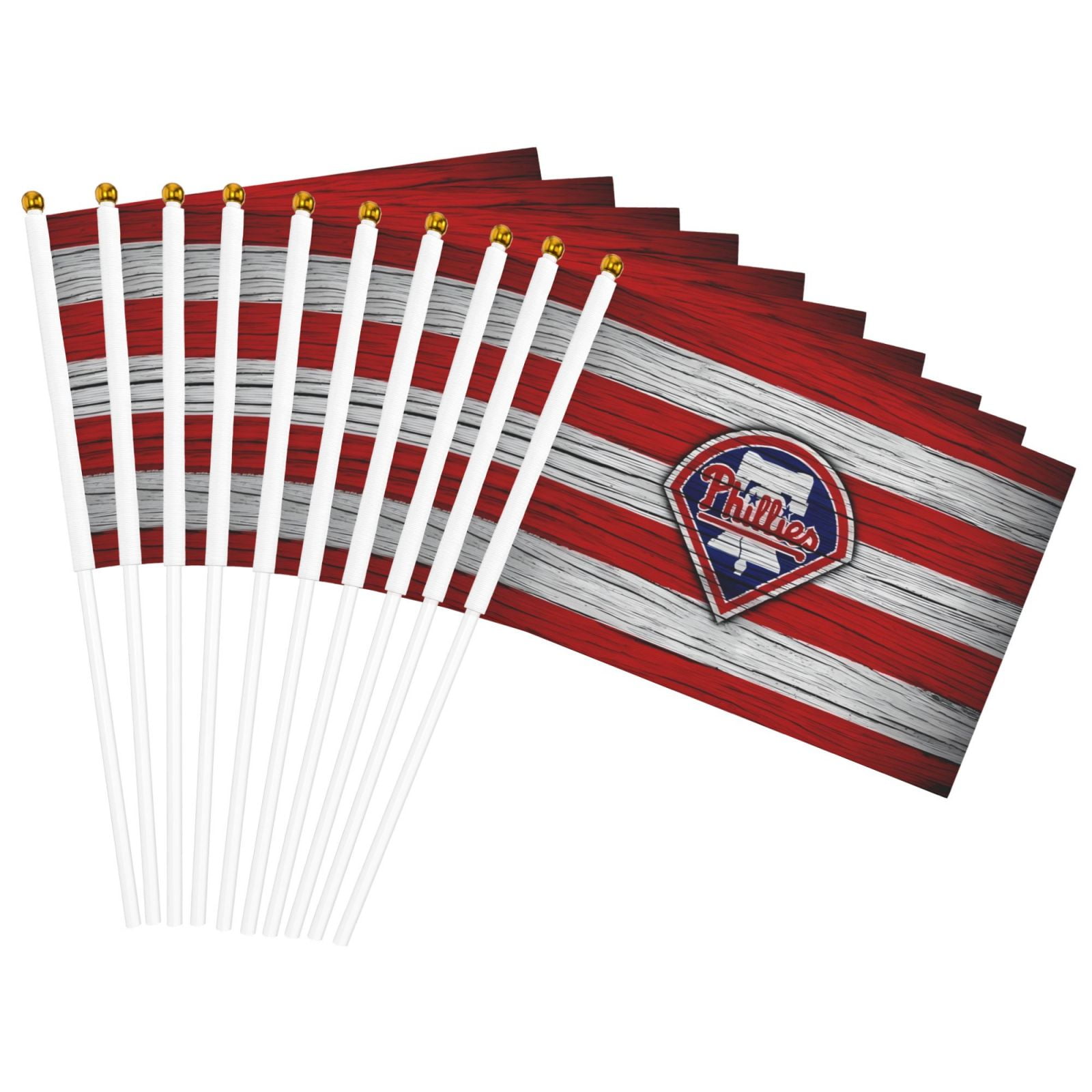 Phillies Baseball Team Double Sided Hand Waving Flag(Pack of 6 or 10 ...