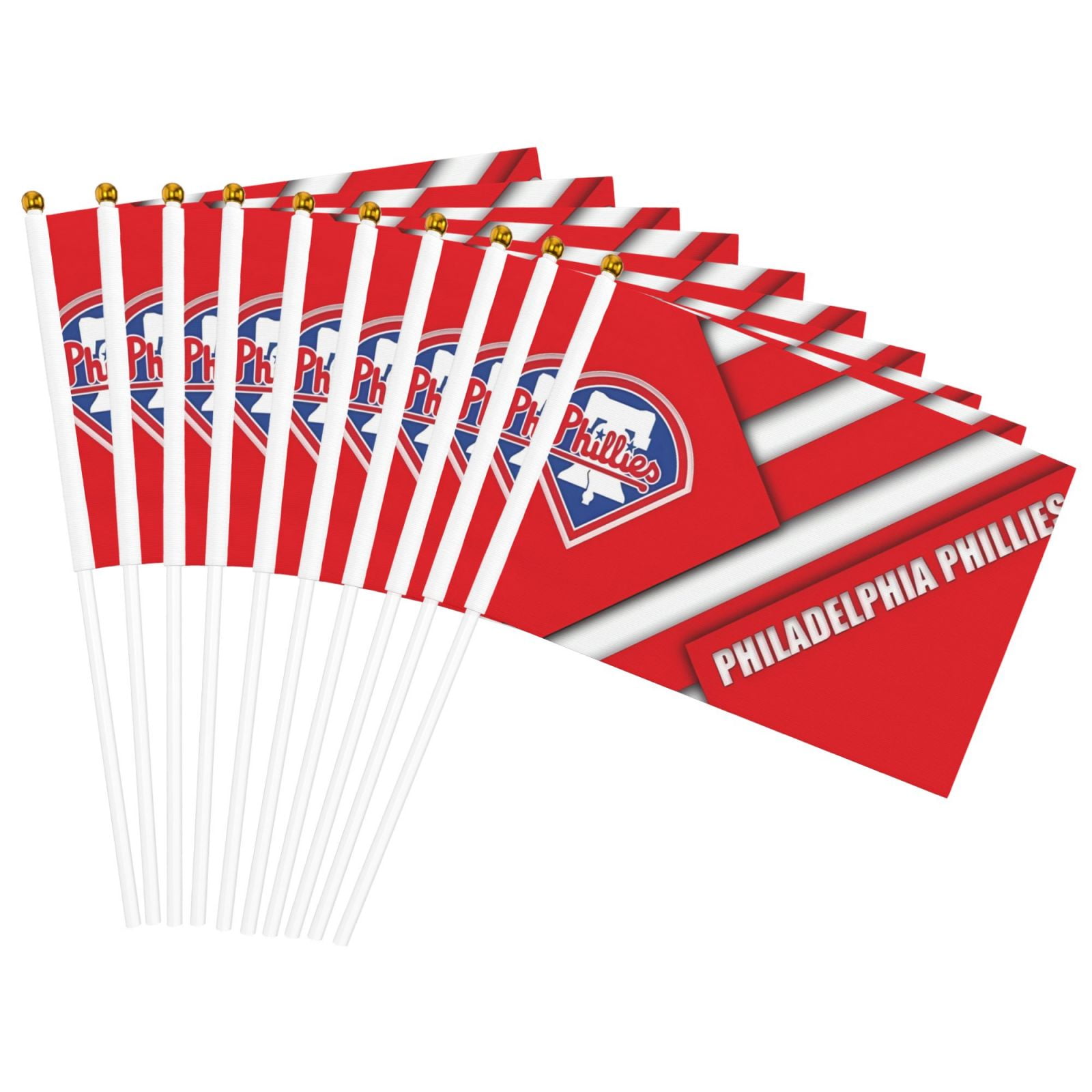 Phillies Baseball Team Double Sided Hand Waving Flag(Pack of 6 or 10 ...