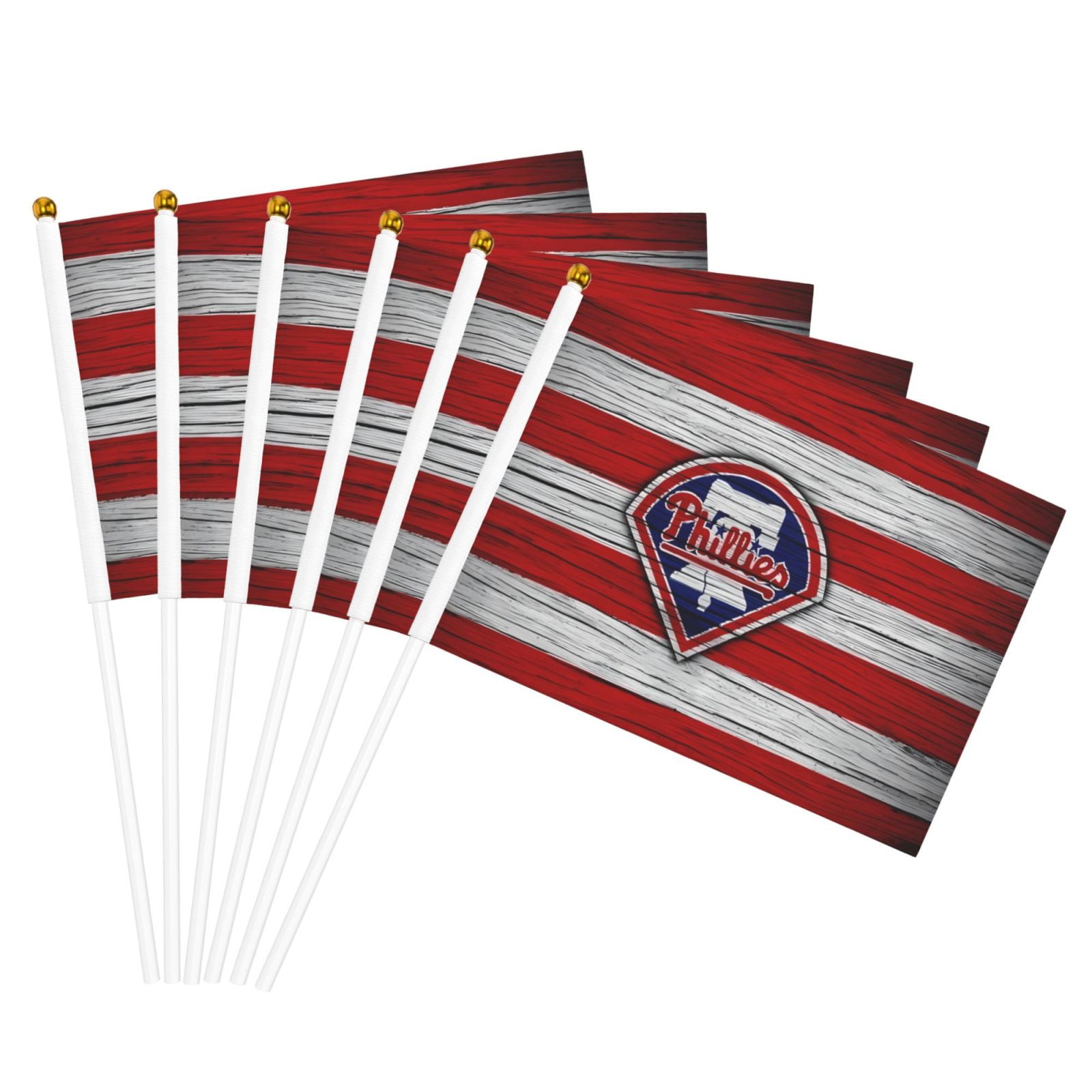 Phillies Baseball Team Double Sided Hand Waving Flag(Pack of 6 or 10), Spectator Hand Waving ...