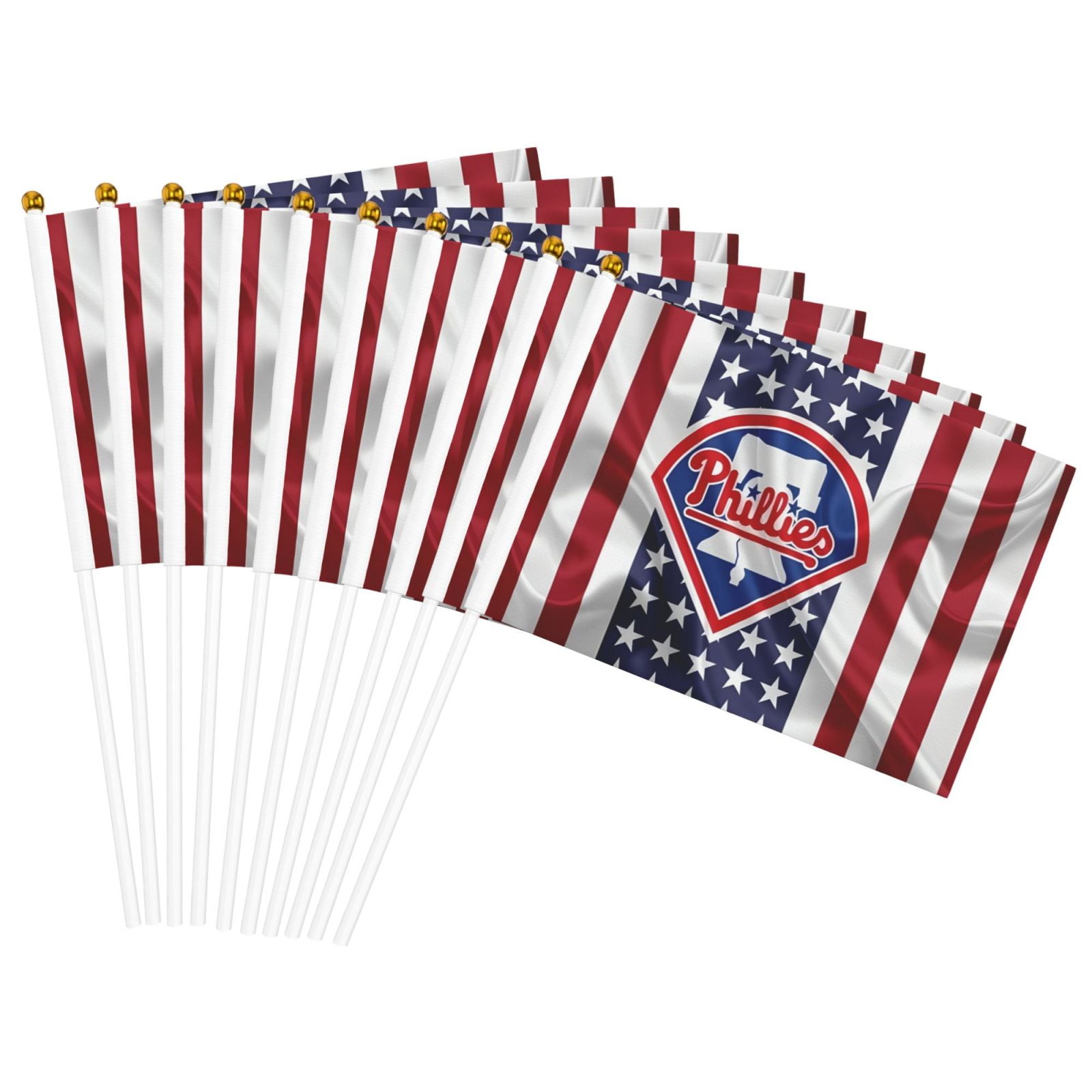 Phillies Baseball Team Double Sided Hand Waving Flag(Pack of 6 or 10 ...