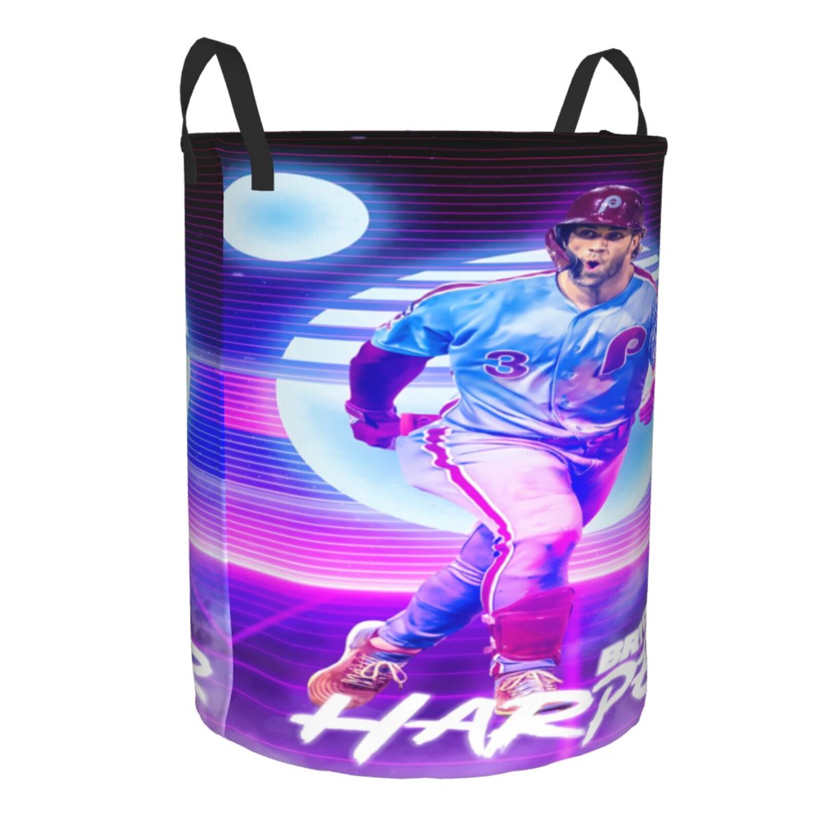 Phillies Baseball Team Round Single Layer Laundry Basket, Cute Boys ...