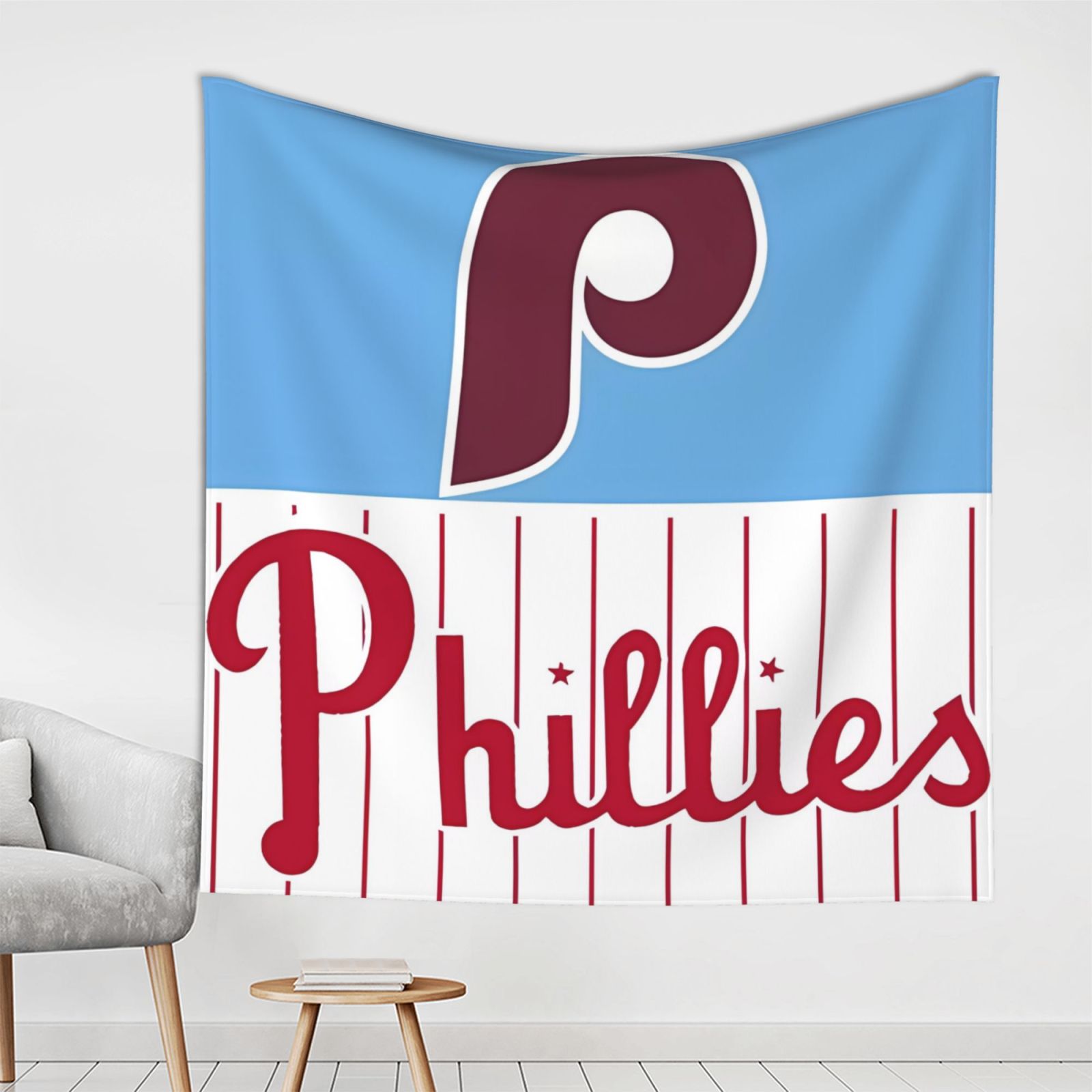 Phillies Baseball Team Themed Wall Hanging 59x59 Inches, Luxurious ...