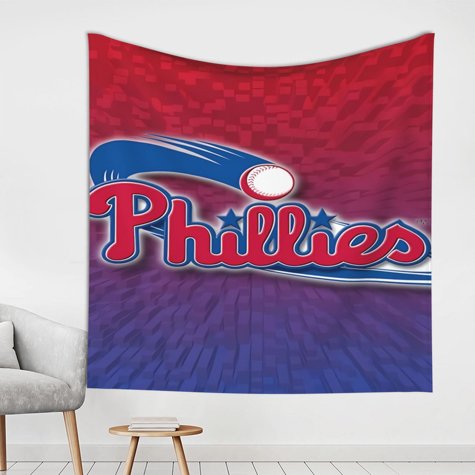 Phillies Baseball Team Themed Wall Hanging 59x59 Inches, Luxurious ...
