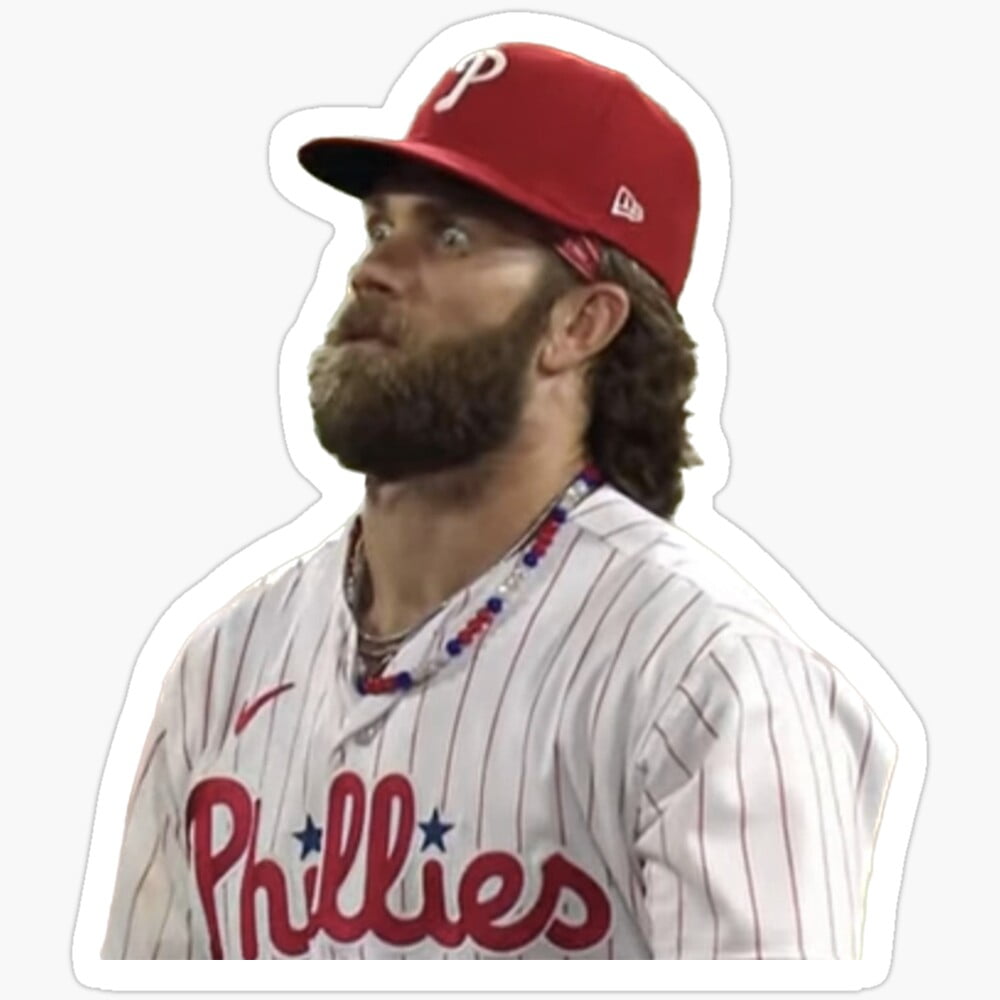 Phillies Bryce Harper Seeing Red ¦ October Sticker Baseball Sticker ...