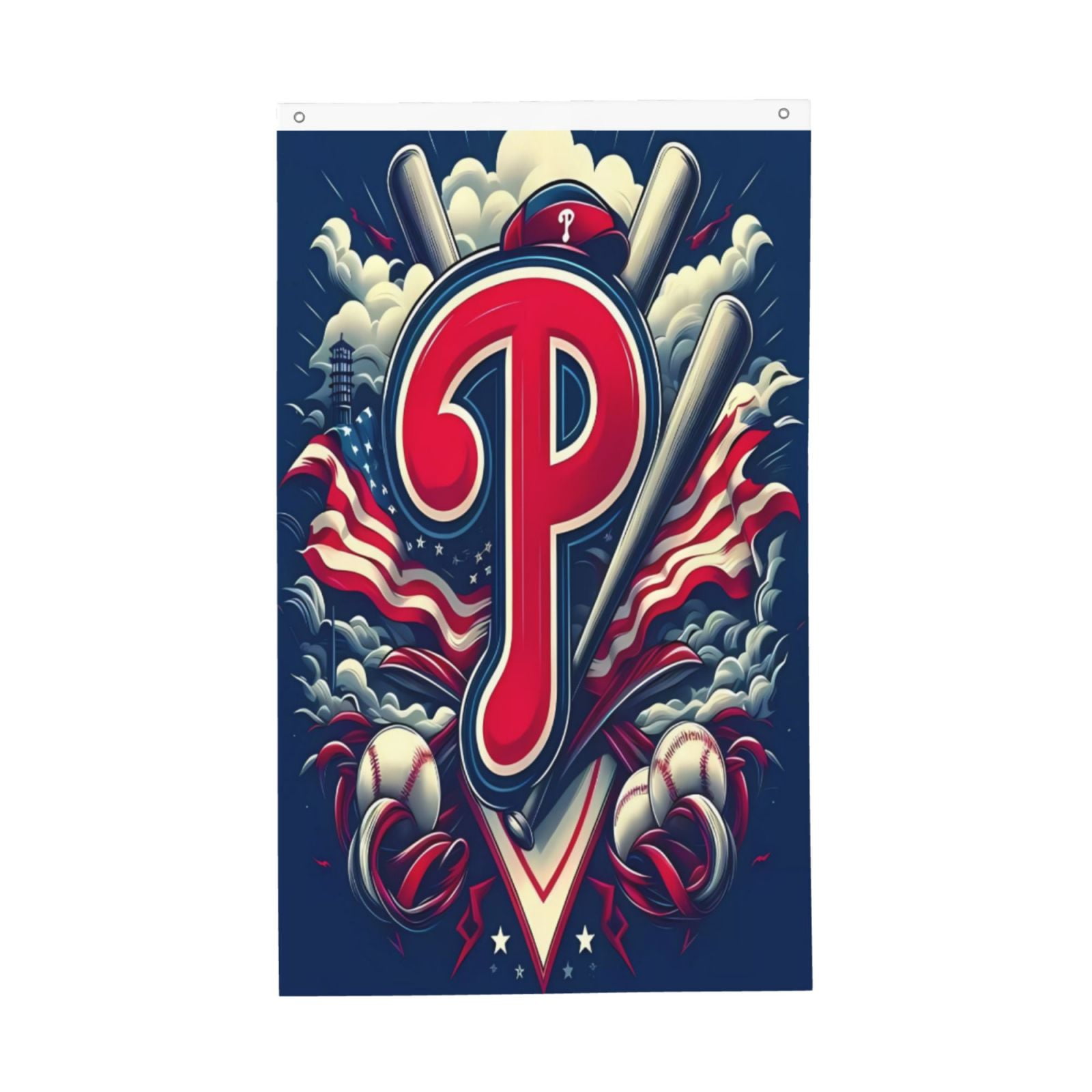 Phillies Custom Double Sided Flag 3x5ft, Baseball Team Graphic Flag ...
