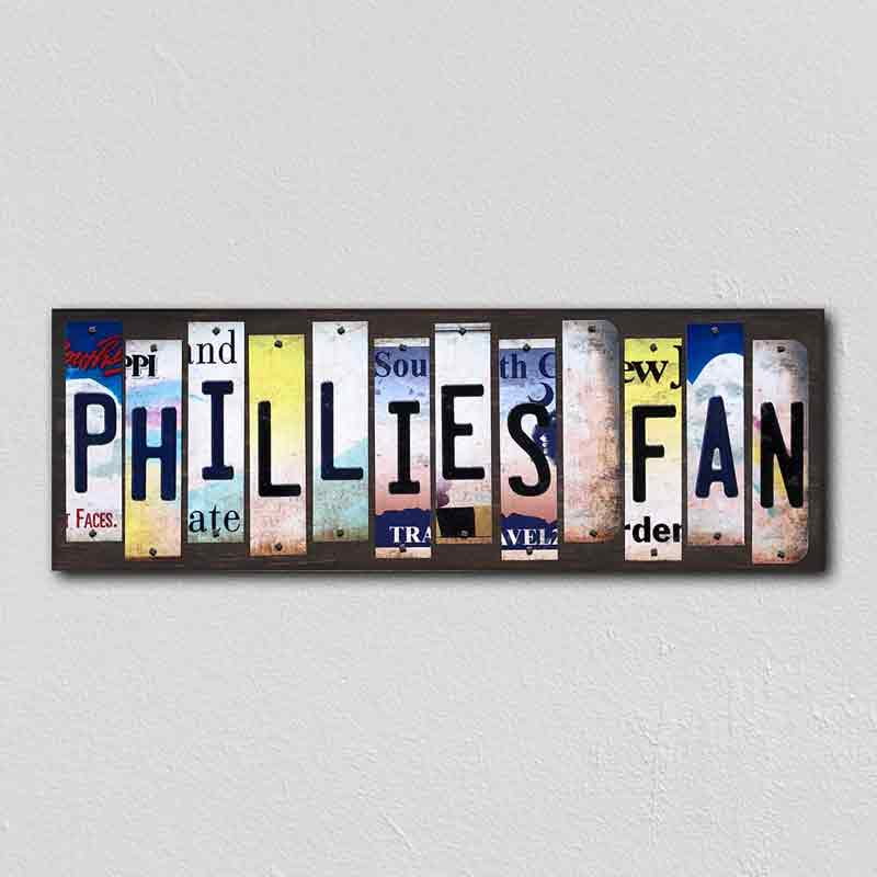 Phillies Fan License Plate Tag Strips Novelty Wood Signs WS-400 8" x ...