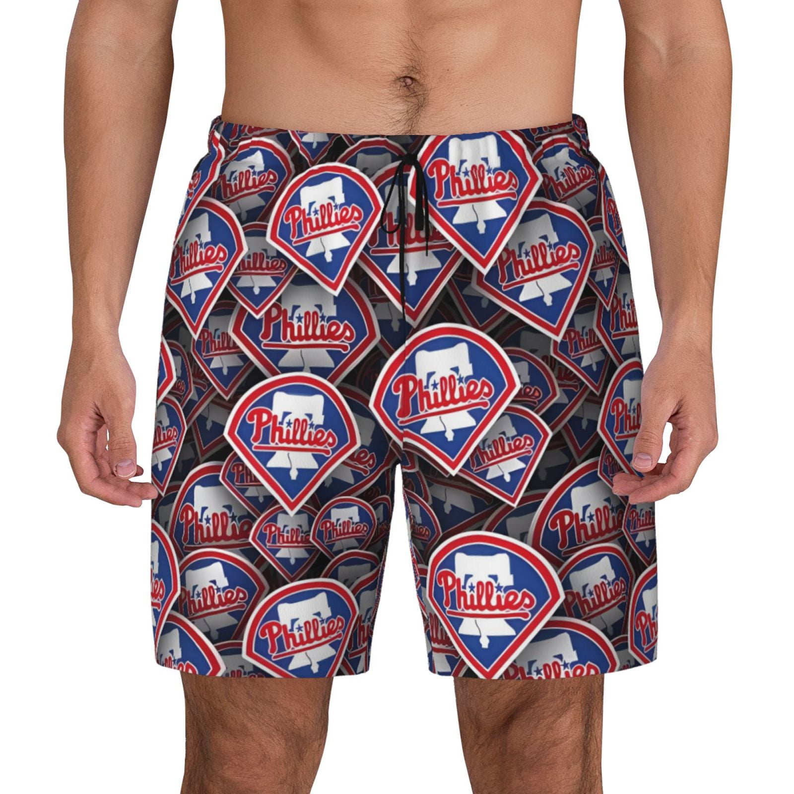 Phillies Mens Elastic band Swim Shorts Double layered sports swim ...