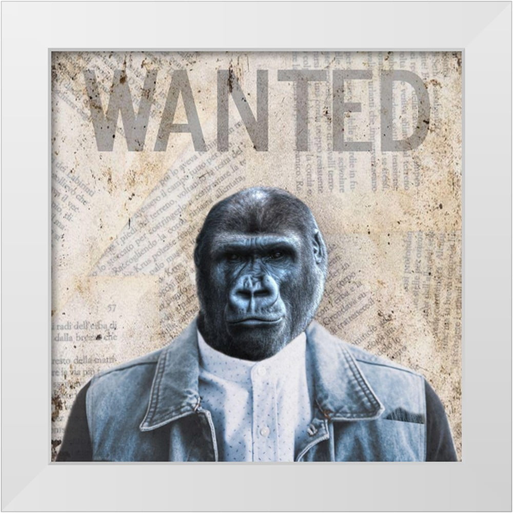 Phillip, Jamie 12x12 White Modern Wood Framed Museum Art Print Titled - Wanted - Walmart.com