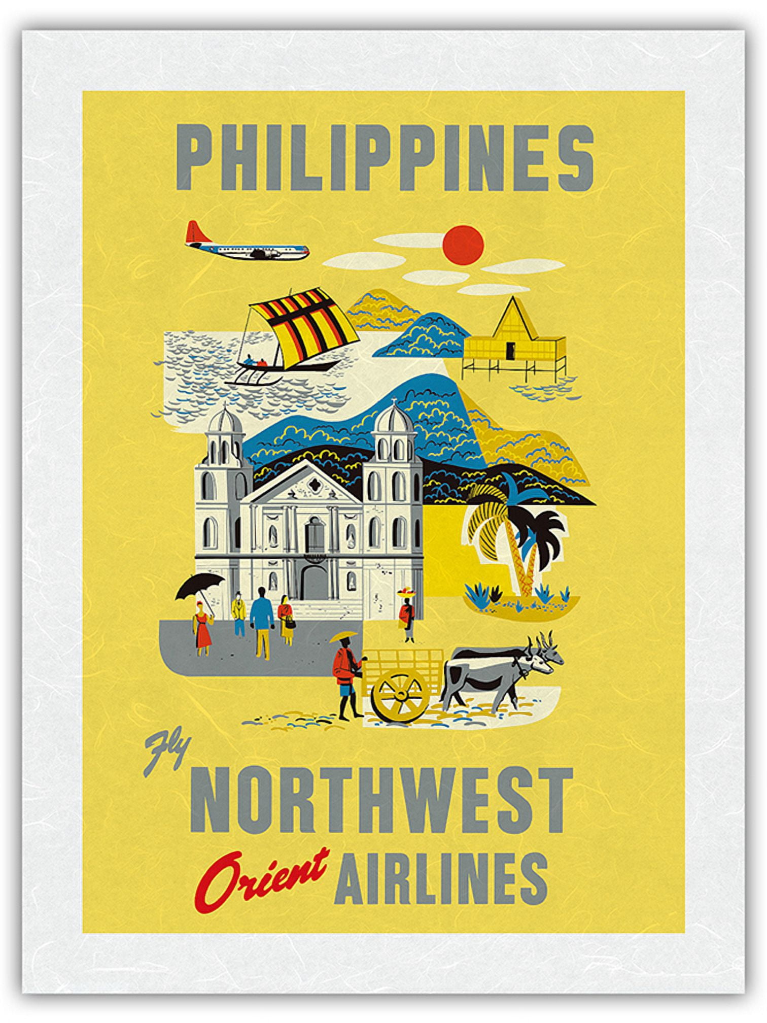 Phillippines - Fly Northwest Orient Airlines - Vintage Airline Travel ...