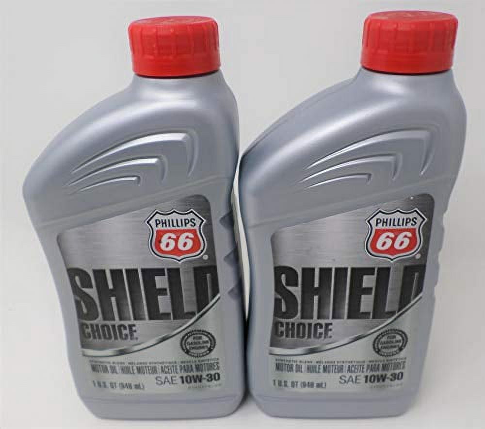 Phillips 66 10W30 Shield Choice Oil Quart 1081431 (Pack of 2) - Walmart.com