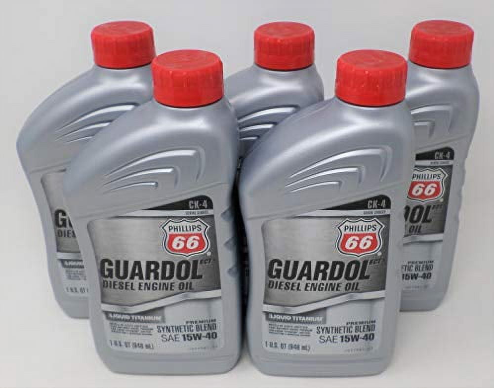 Phillips 66 15W40 Guardol Diesel Oil Quart 1077867 (Pack of 5 ...