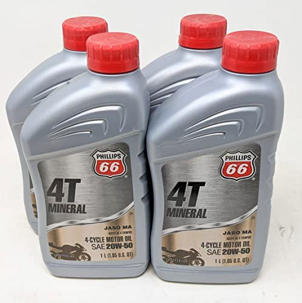 Phillips 66 4T SAE20W-50 4-Cycle Engine Oil Quart for ATV and ...
