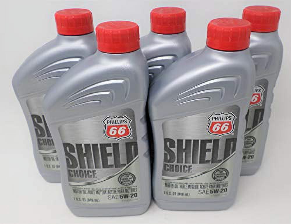 Phillips 66 5W20 Shield Choice Oil Quart 1081448 (Pack of 5) - Walmart.com