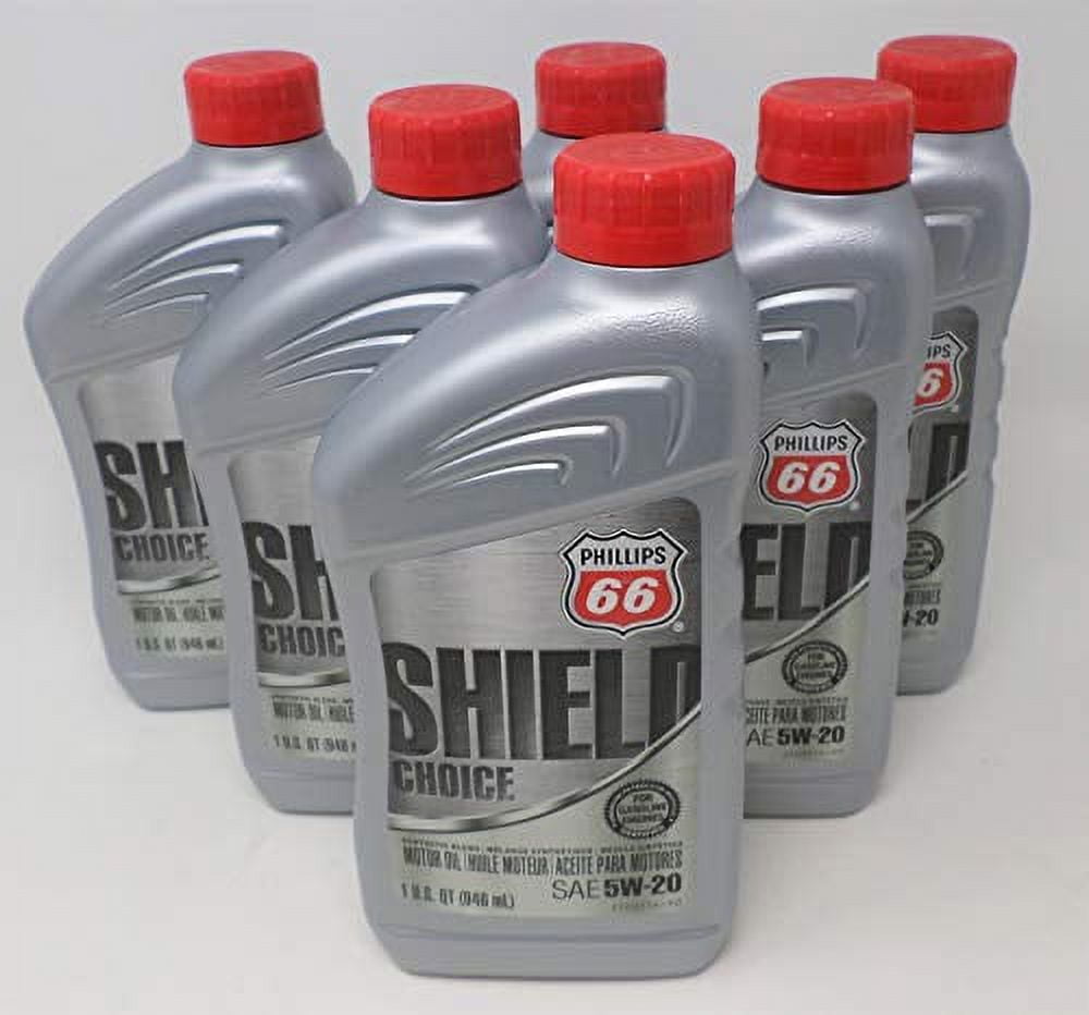 Phillips 66 5W20 Shield Choice Oil Quart 1081448 (Pack of 6) - Walmart.com