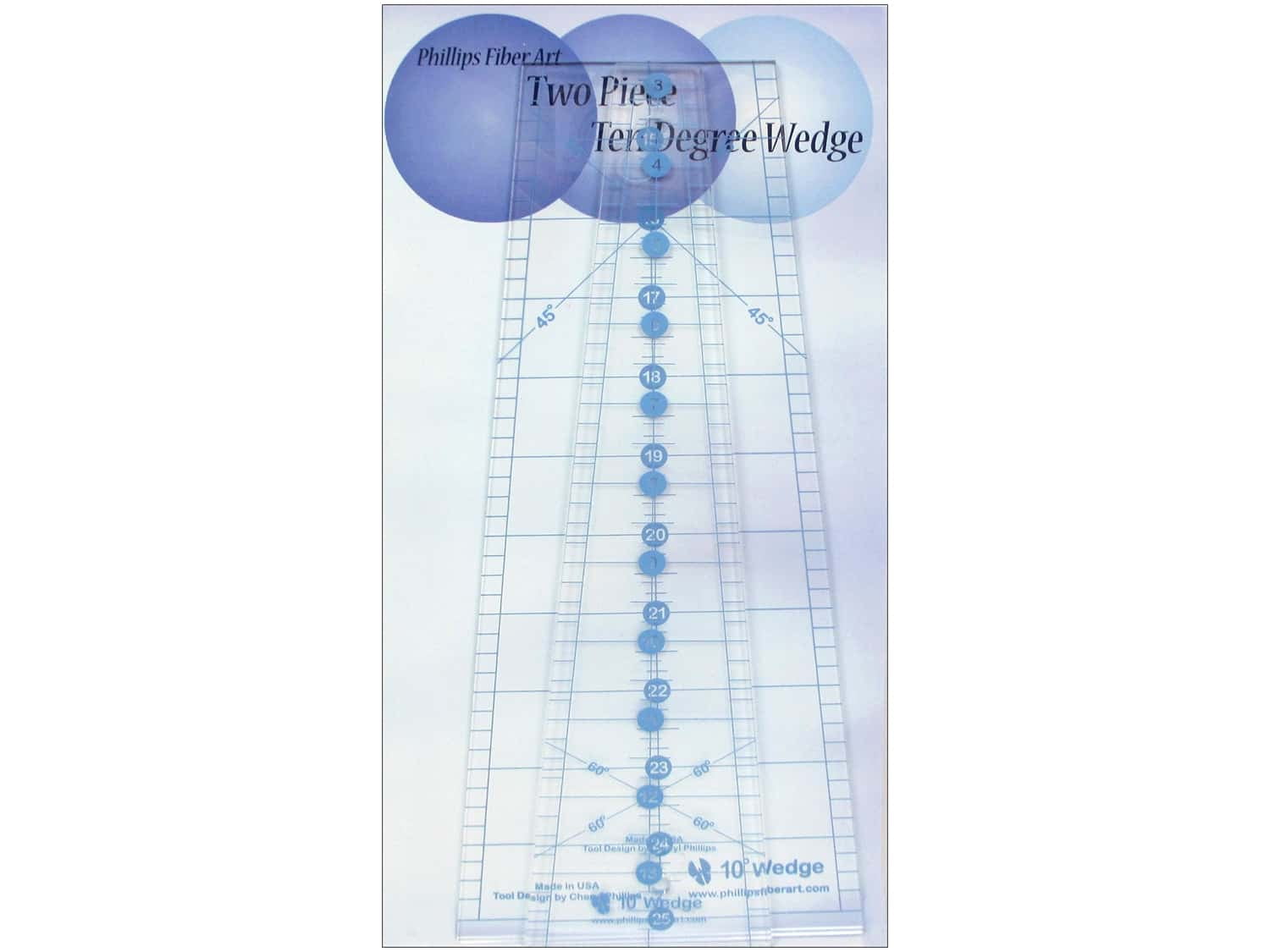 Phillips Fiber Art Ruler TwoPiece Ten Degree Wedge - Walmart.com