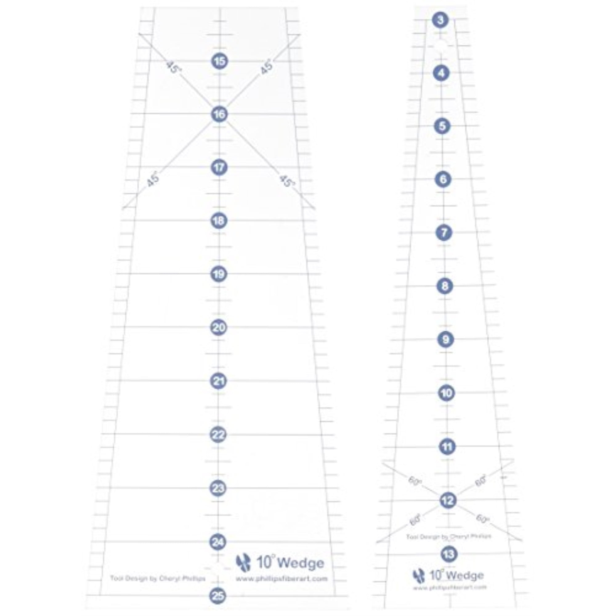 Two-Piece 10 Degree Circle Wedge Ruler by Cheryl Phillips of Phillips ...