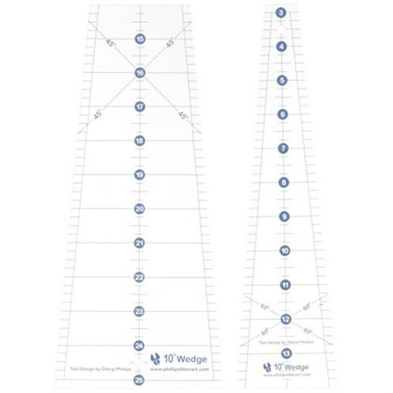 Two-Piece 10 Degree Circle Wedge Ruler by Cheryl Phillips of Phillips ...