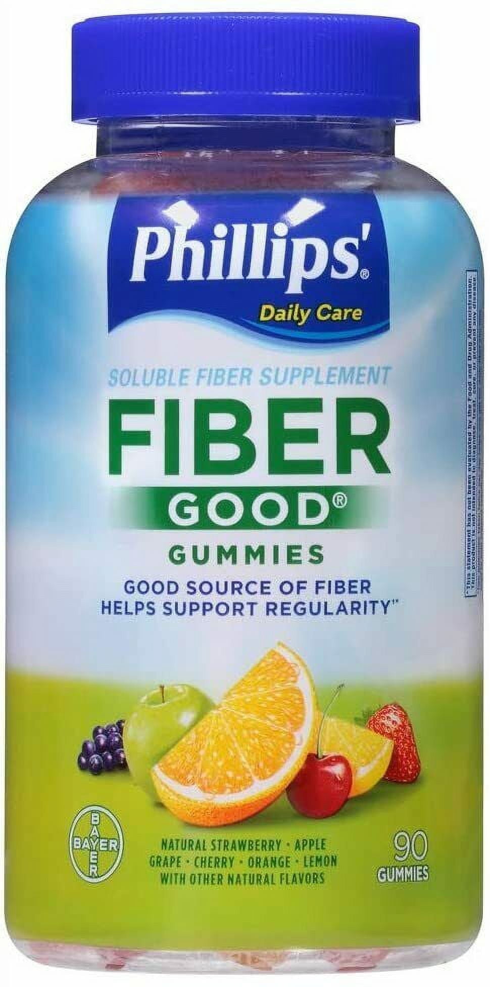 Phillips' Fiber Good Gummies, Assorted Flavors 90 ea (Pack of 2 ...