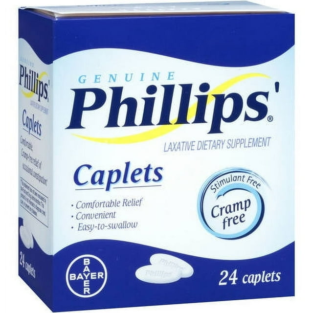 Phillips' Laxative Dietary Supplement Caplets, 24 Count HSA/FSA ...