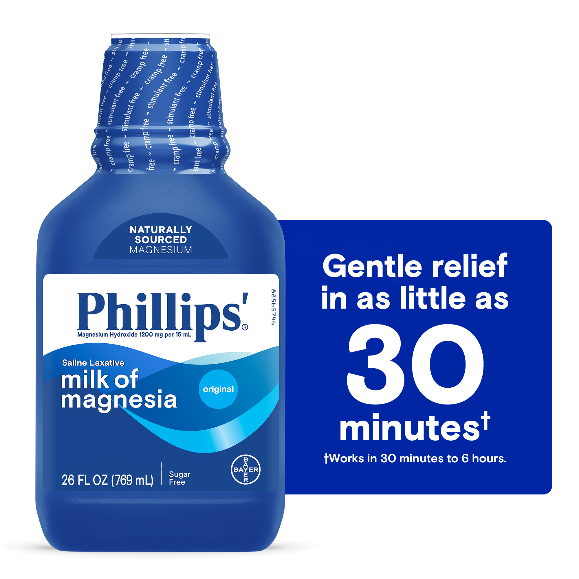 Equate Milk of Magnesia Saline Laxative, Original Flavor, 1200 mg, 26 ...