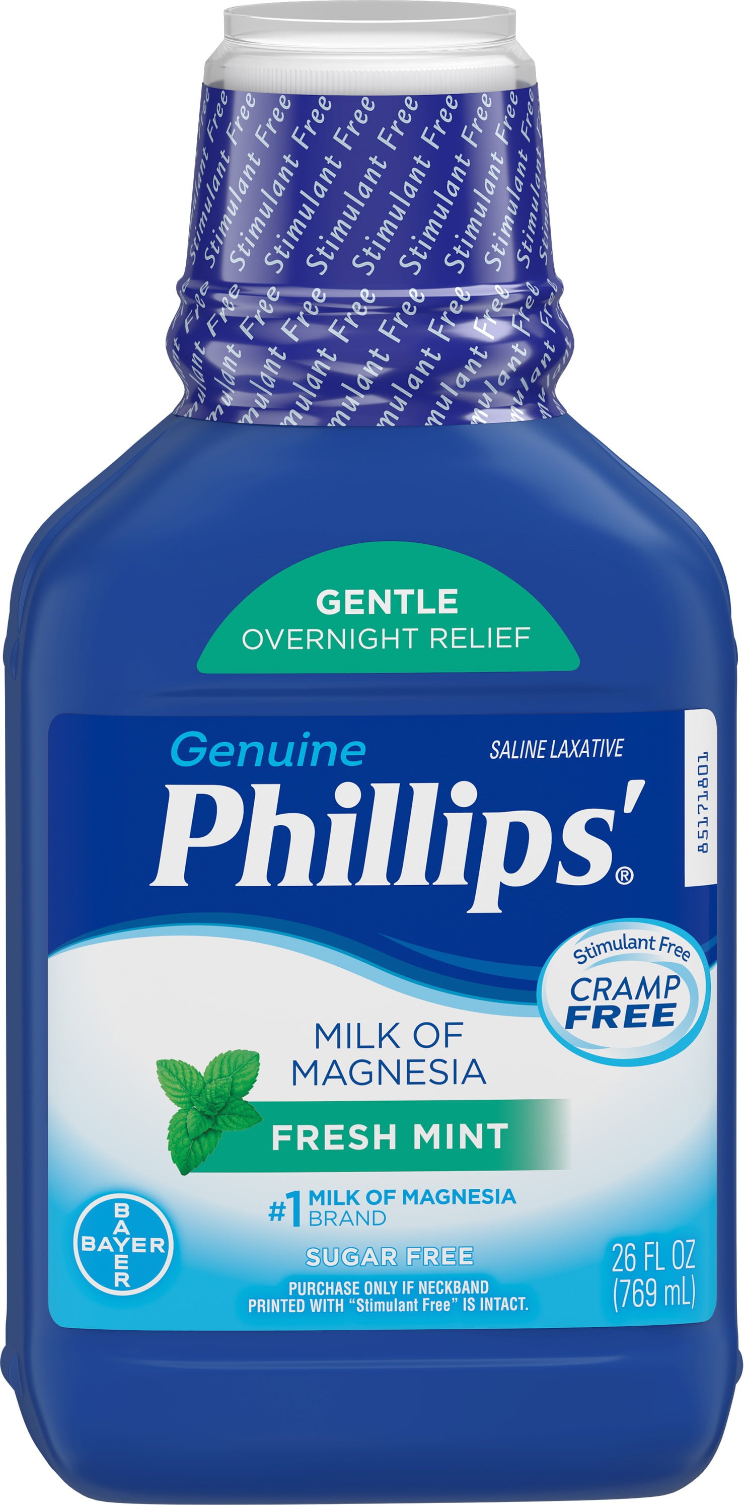 Phillips' Pack of 4 Magnesium Liquid Milk of Magnesia Fresh Mint 26 oz ...