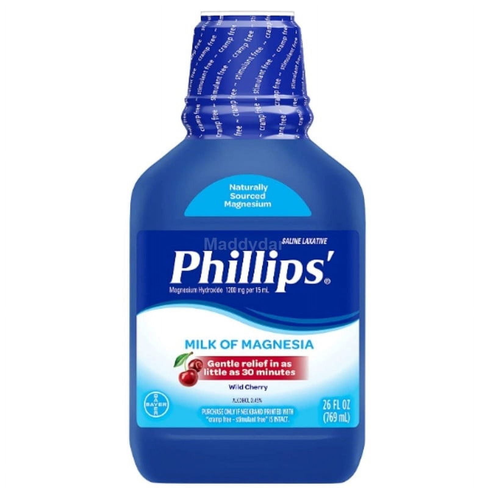 Phillips' Milk of Magnesia Wild Cherry 26 oz (pack of 4) - Walmart.com