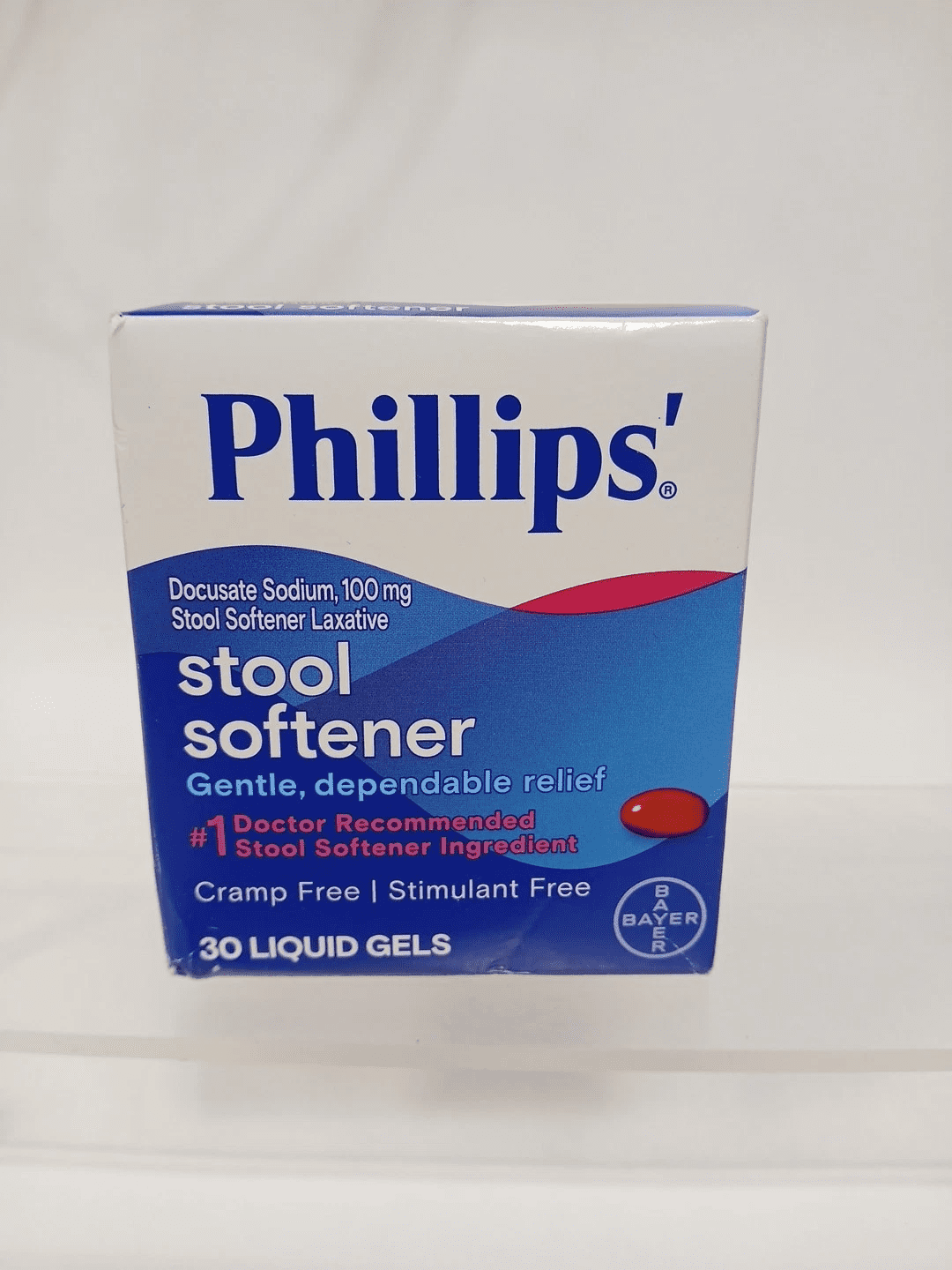Phillips Stool Softener Liquid Gels 30-Count Pack for Constipation ...