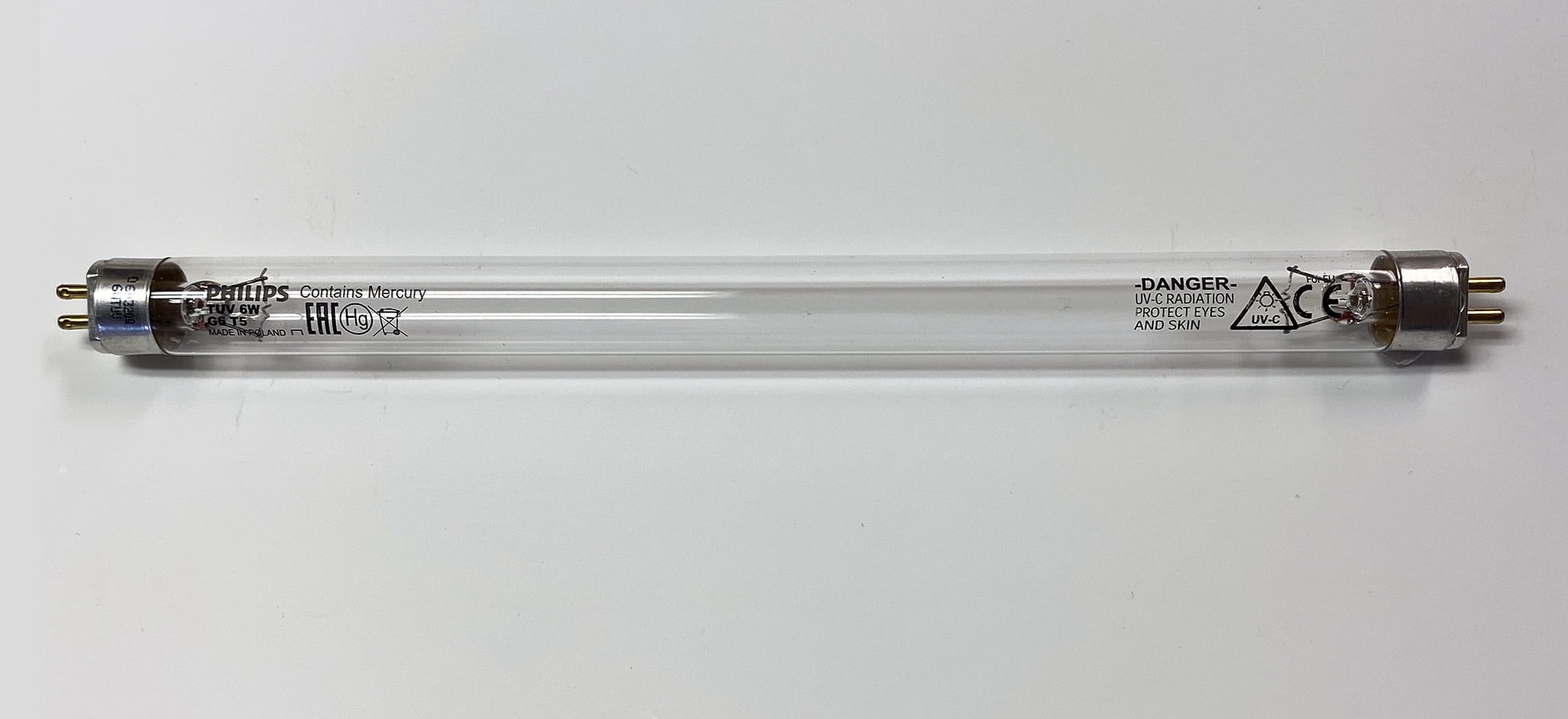 Phillips UV Bulb 6W 254 nm 365 nm UVA UVC 8.9” Length - Walmart.com