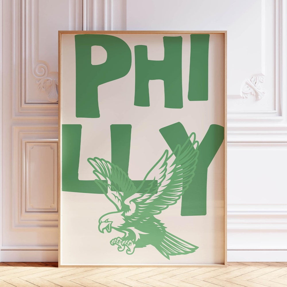 Philly Art Print Vintage Eagle Poster Retro Philadelphia Print ...