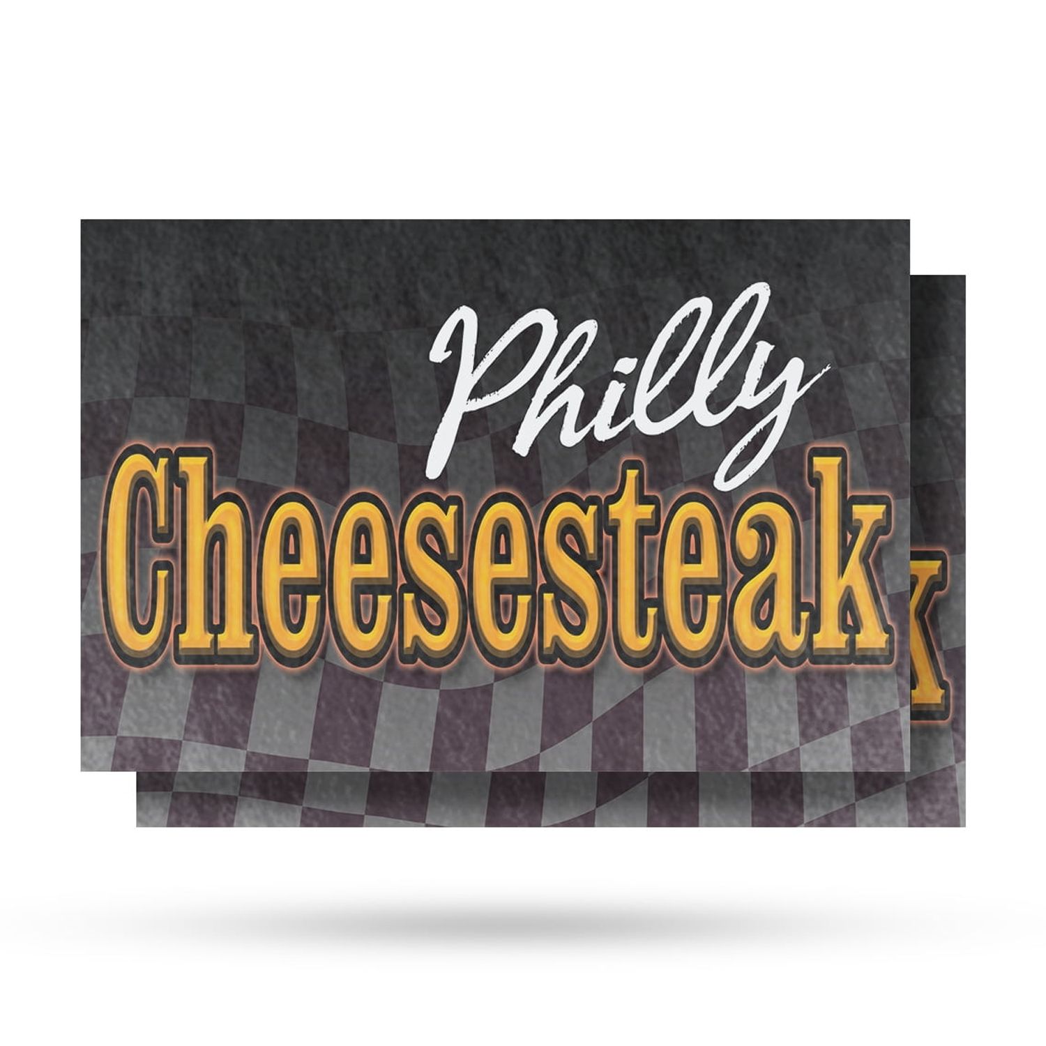 Philly Cheesesteak Vinyl Decal 2 Pack of 12 Inch x 16 Inch Weatherproof ...