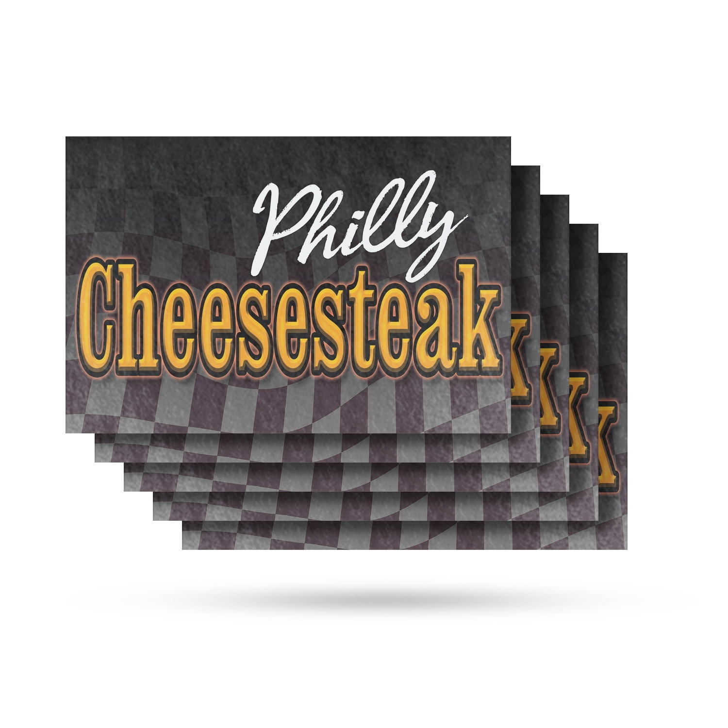 Philly Cheesesteak Vinyl Decal 5 Pack of 24 Inch x 36 Inch Weatherproof ...