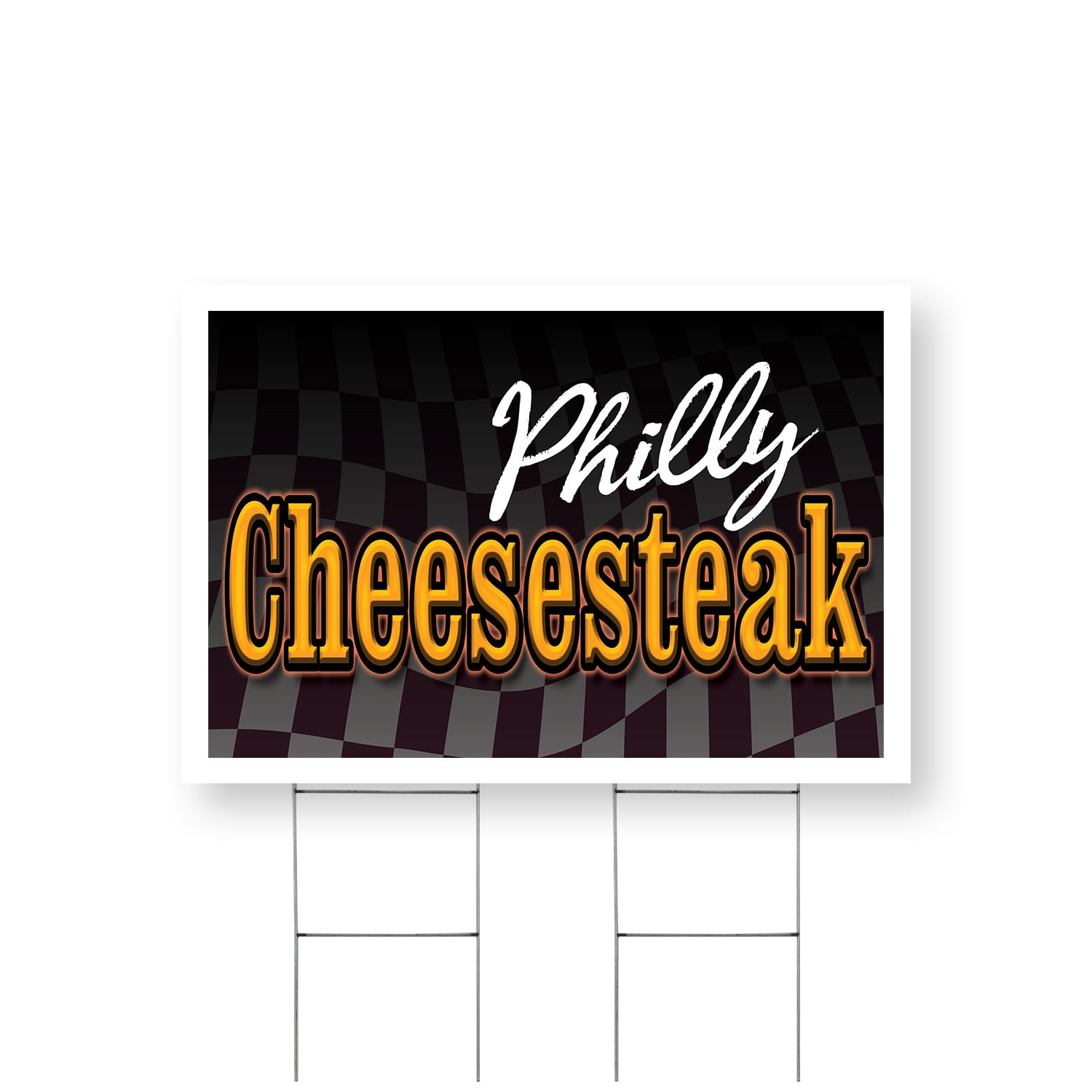 Philly Cheesesteak Yard Sign 24 Inch x 36 Inch Single Sided ...