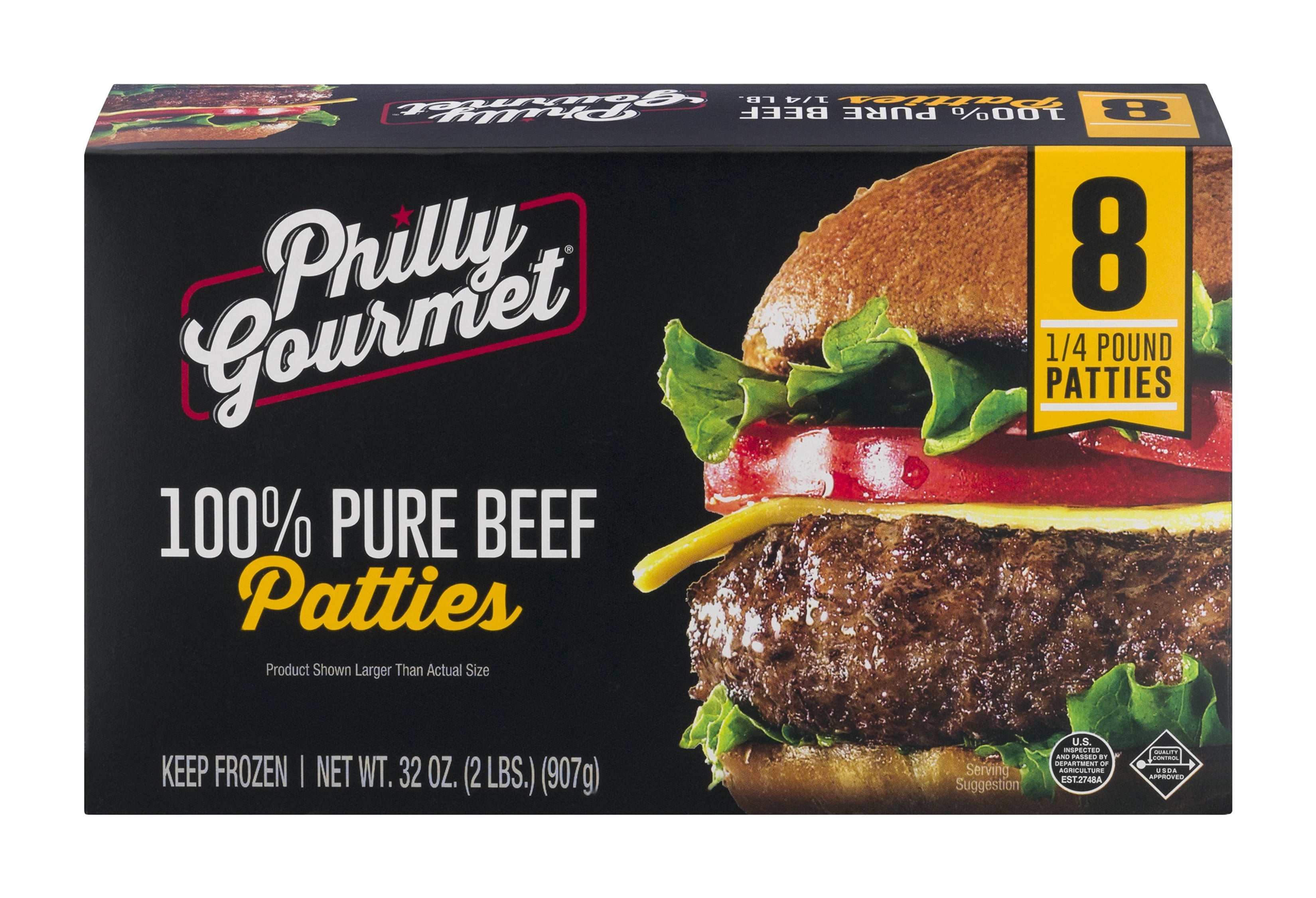 Philly Gourmet Pure Beef Patties, 2lbs - Walmart.com