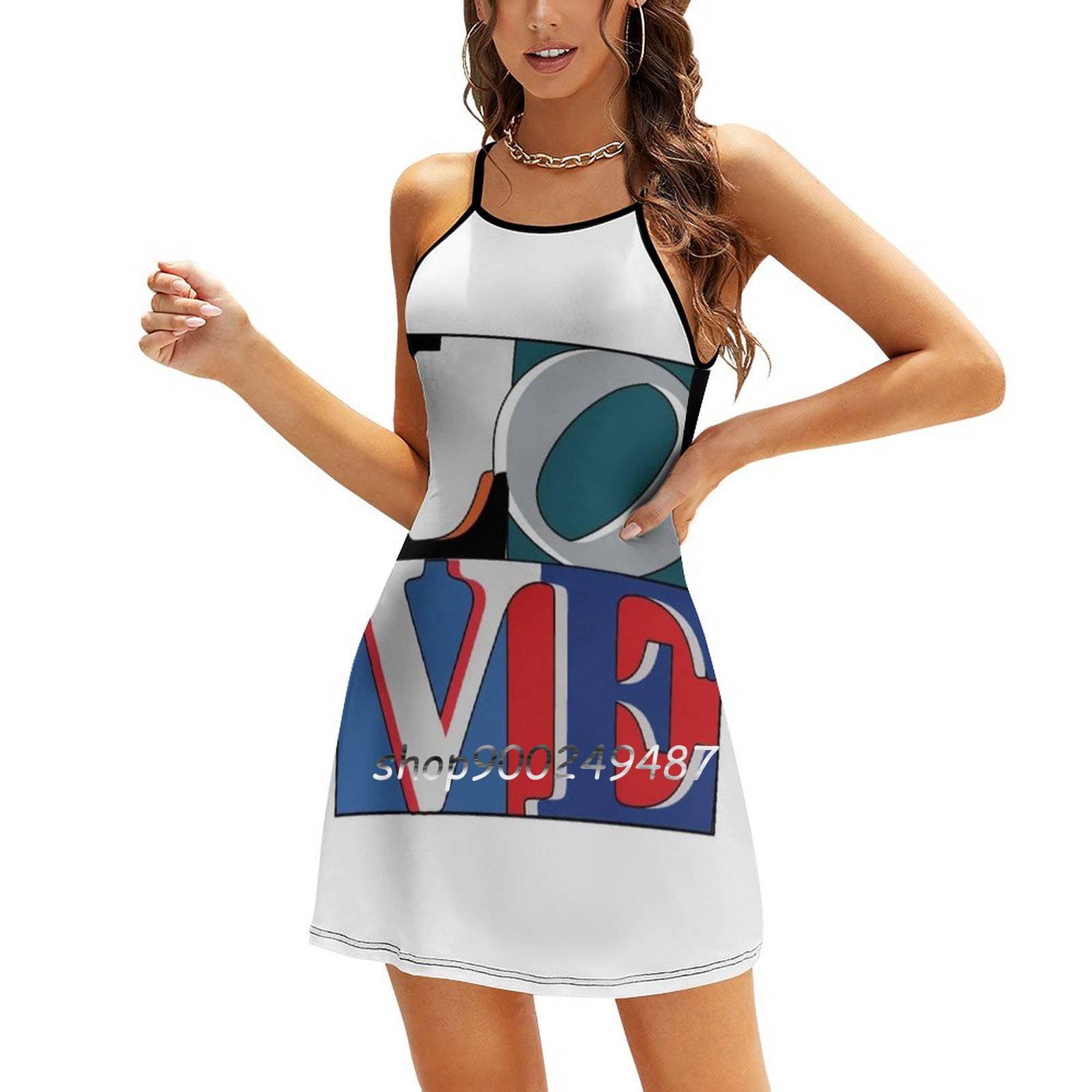 Philly Love Sports Sweet Elegant Dress Women Korean Kawaii Square ...