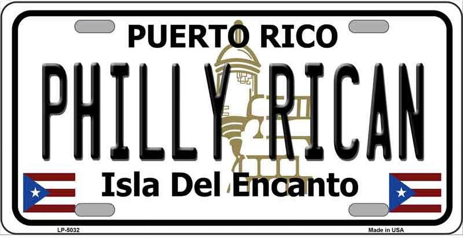 Philly Rican Puerto Rico Metal Novelty License Plate Tag LP-5032 ...