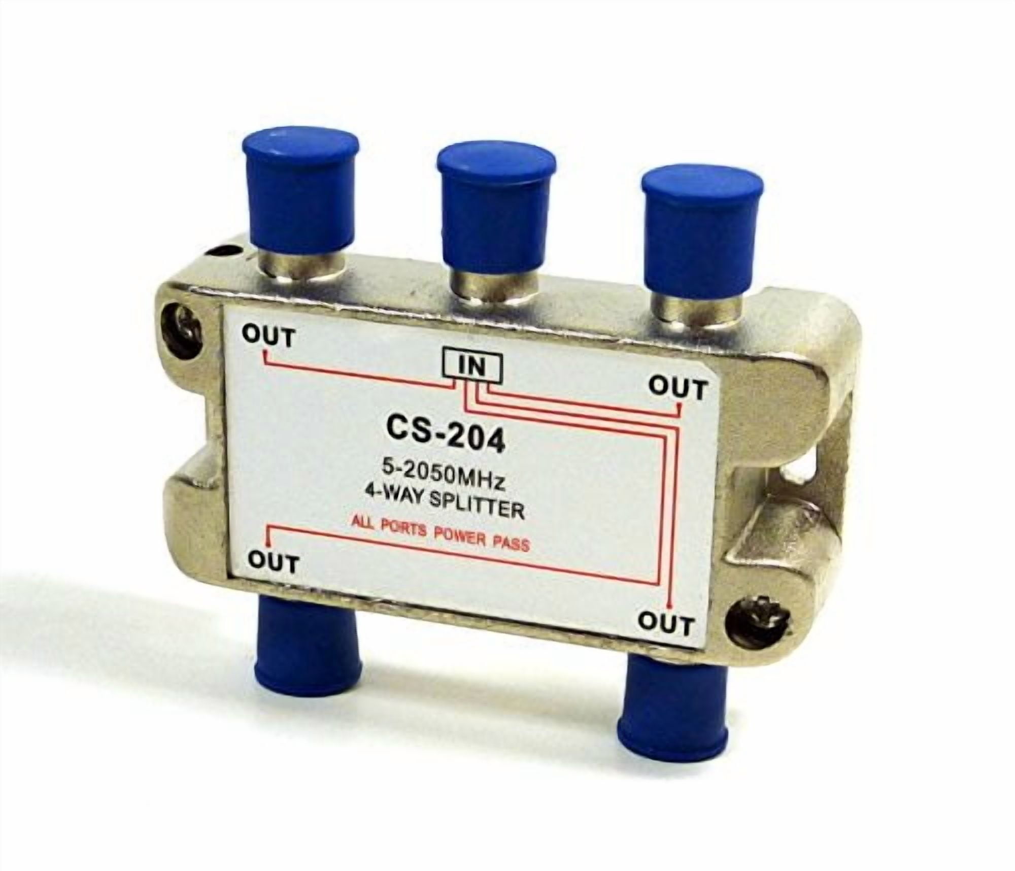 Philmore 2GHZ High "Q" 4-Way Low Loss Coaxial Satellite TV Signal ...