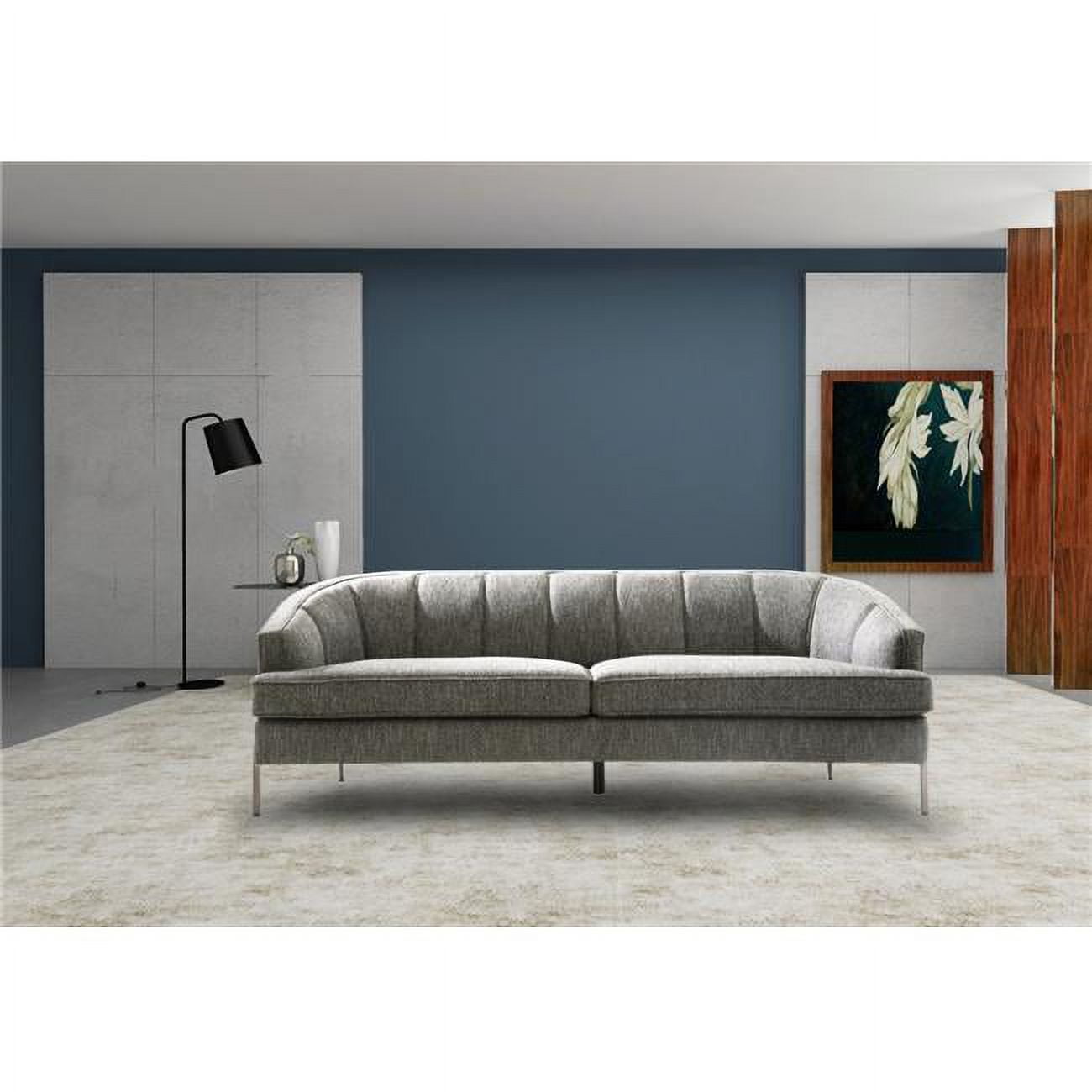 Philo Sofa Barrel Back 2 T-Shaped Seat Cushion Design Linen-Textured ...
