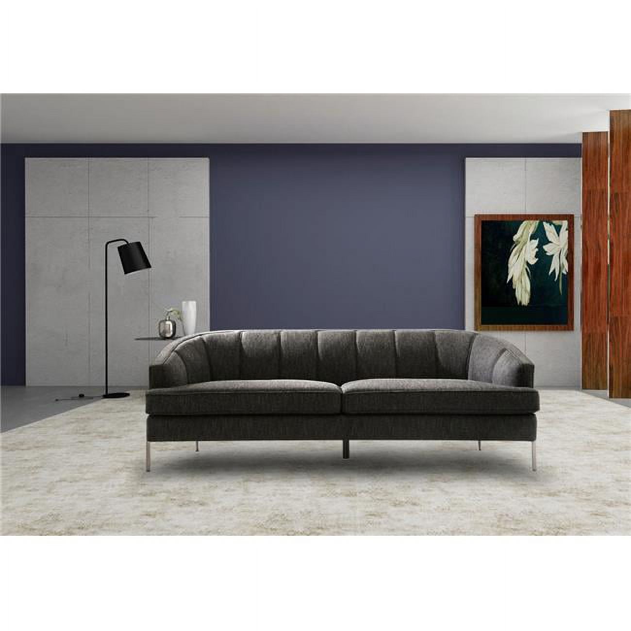 Philo Sofa Barrel Back 2 T-Shaped Seat Cushion Design Linen-Textured ...