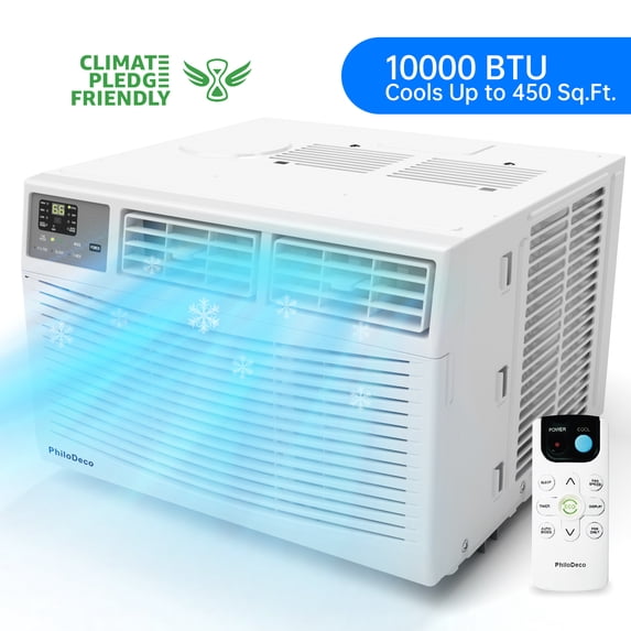 PhiloDeco 10000 BTU Window Air Conditioner, 450 Sq Ft Cooling ...