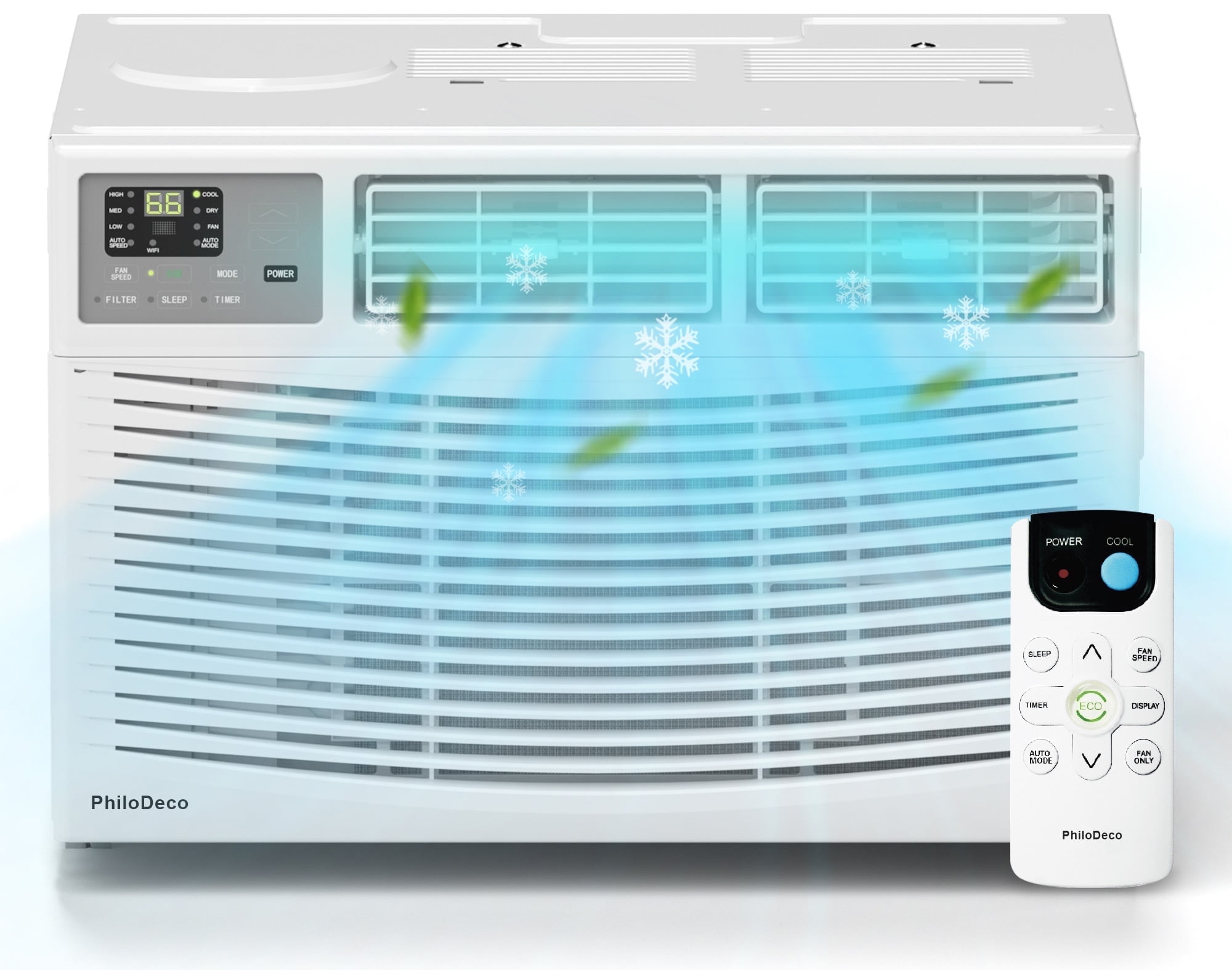 PhiloDeco 12000 BTU Window Air Conditioner 550 sq ft. Intelligent Ac ...